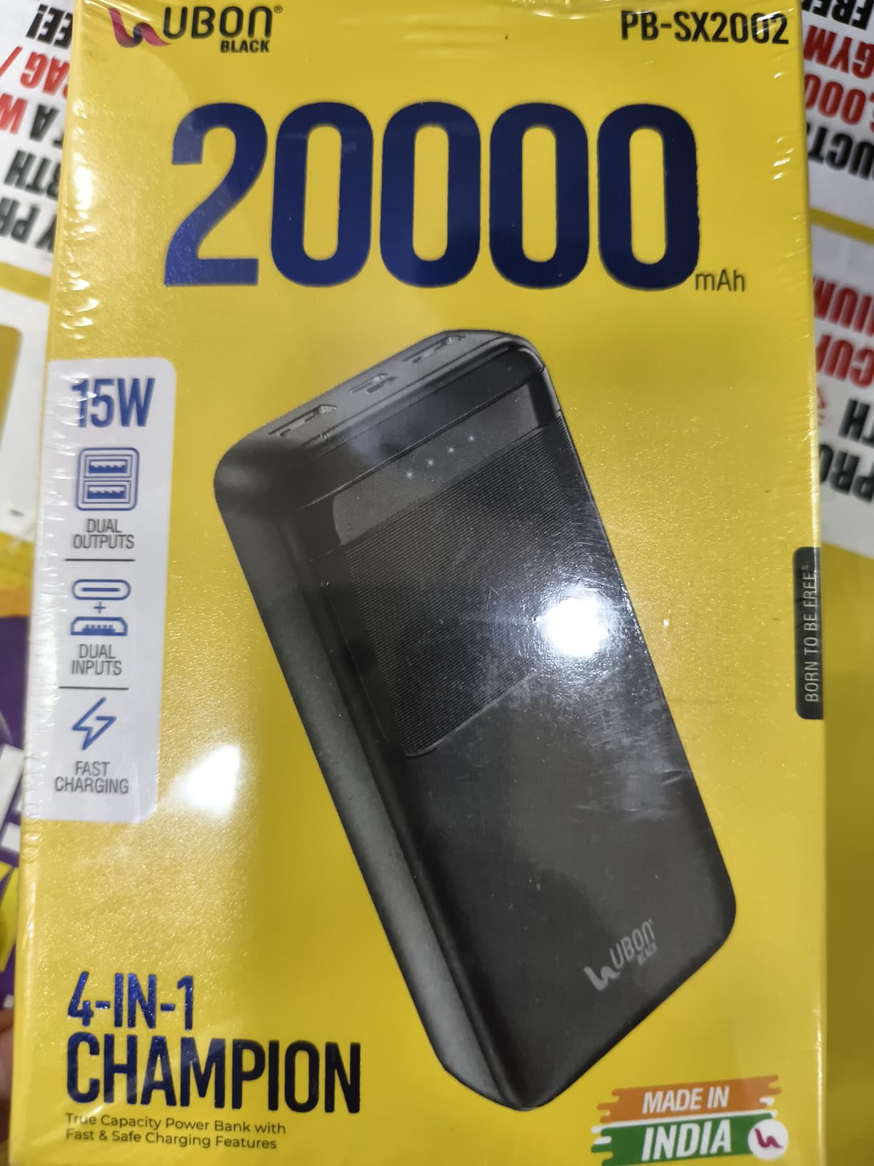 Ubon 20000 mAh Power Bank (PBX2002) | 15 Watt Fast Charging | Smart IC ...