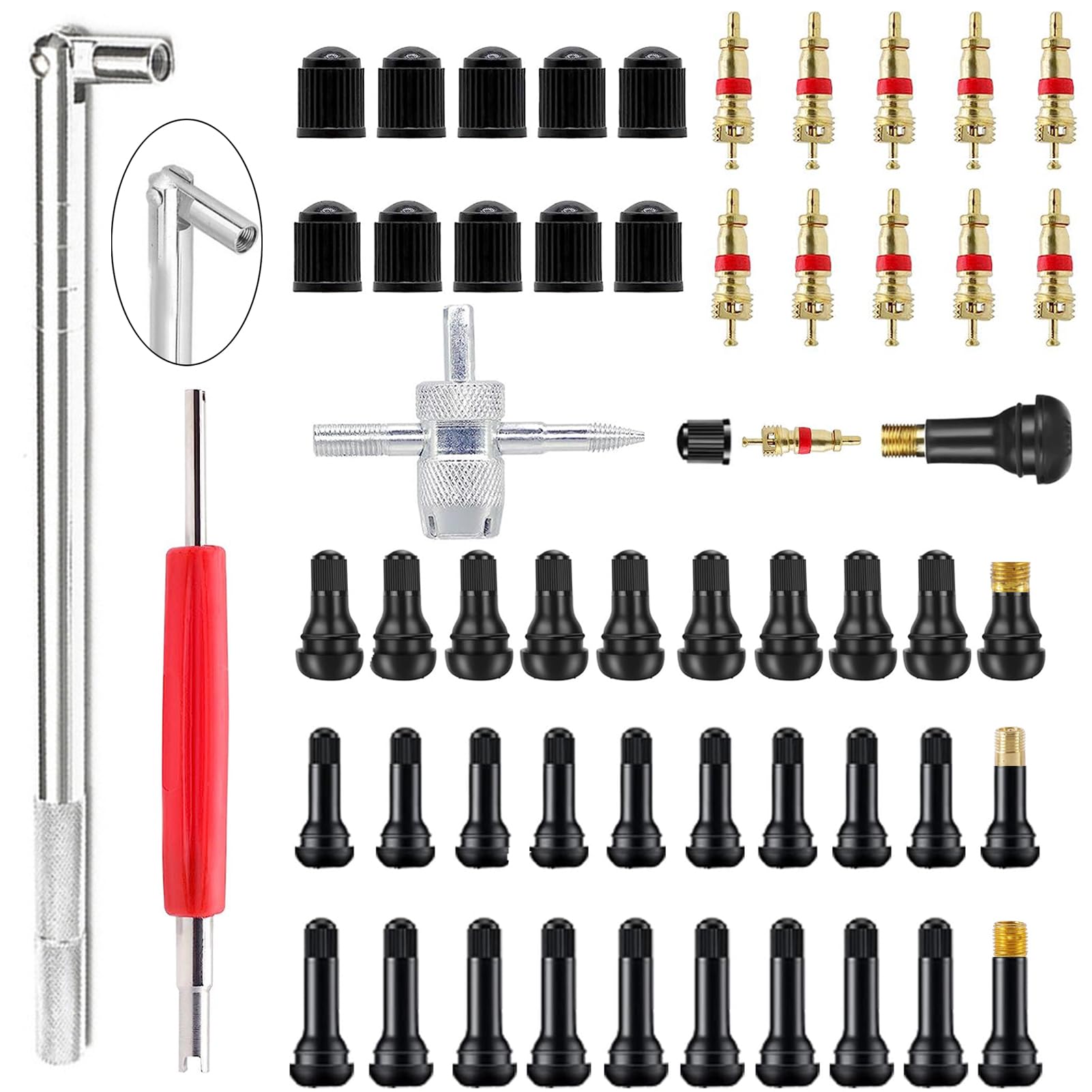 Z-oneMart Valve Stem Puller Installer Tool, 10pcs TR412,10pcs TR413 ...