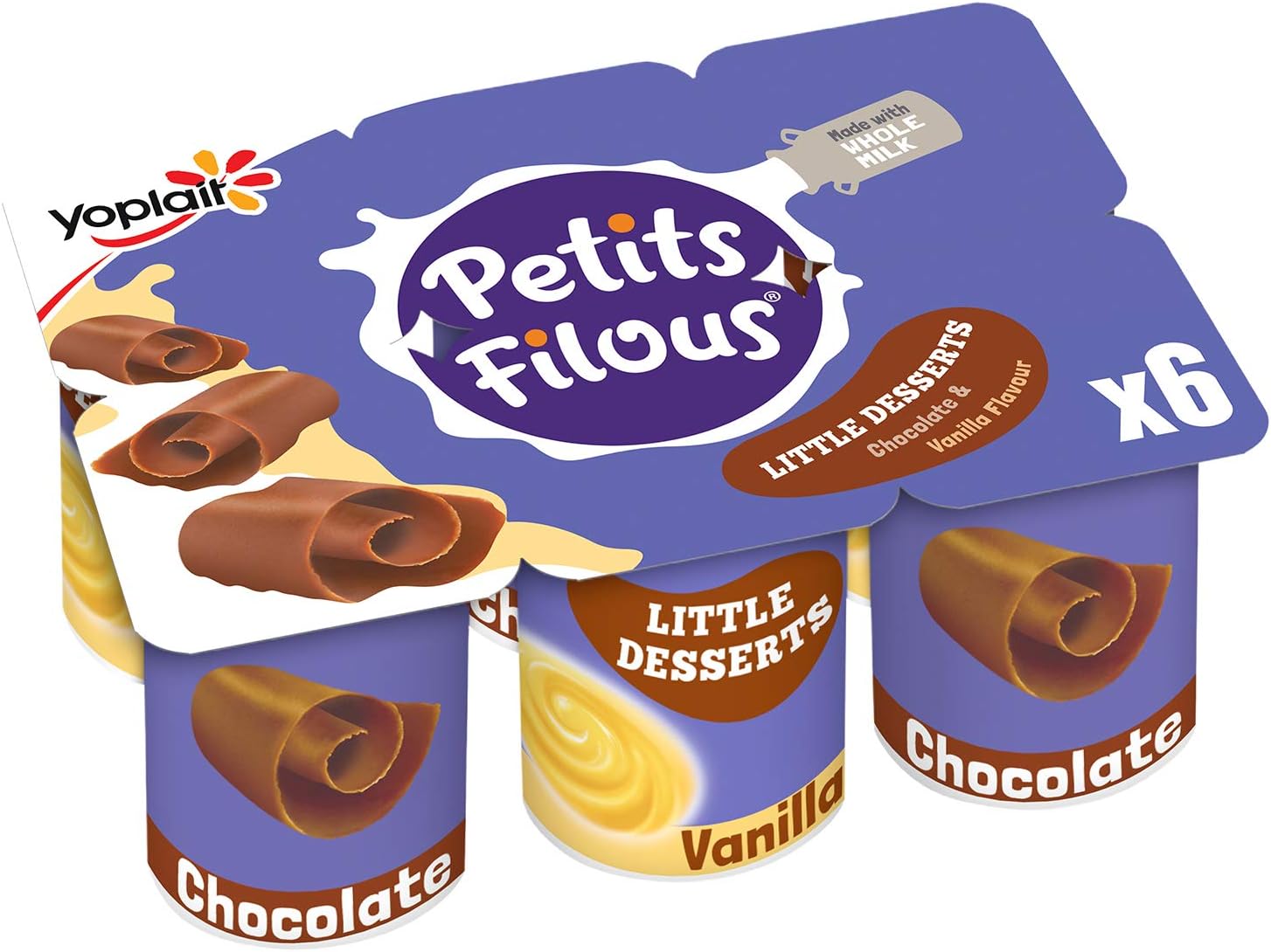 Petits Filous Chocolate and Vanilla Dairy Desserts, 50 g : Amazon.co.uk ...