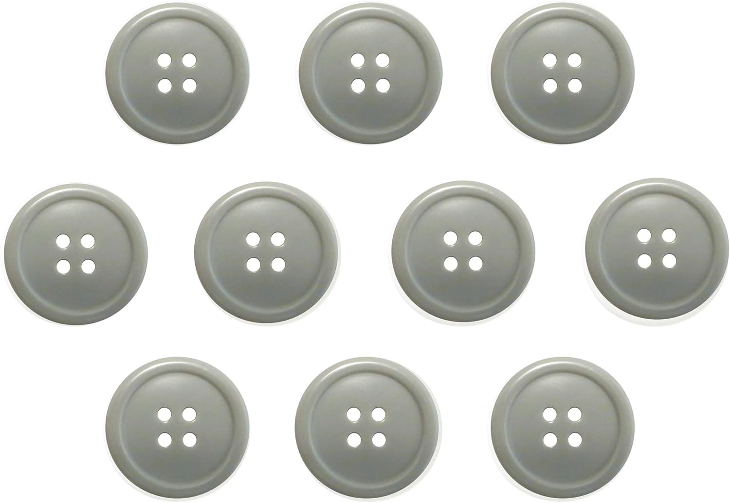 Amazon.com: Buttons 1 Inch (1”) 4 Hole 10 Pieces - White Black Clear ...