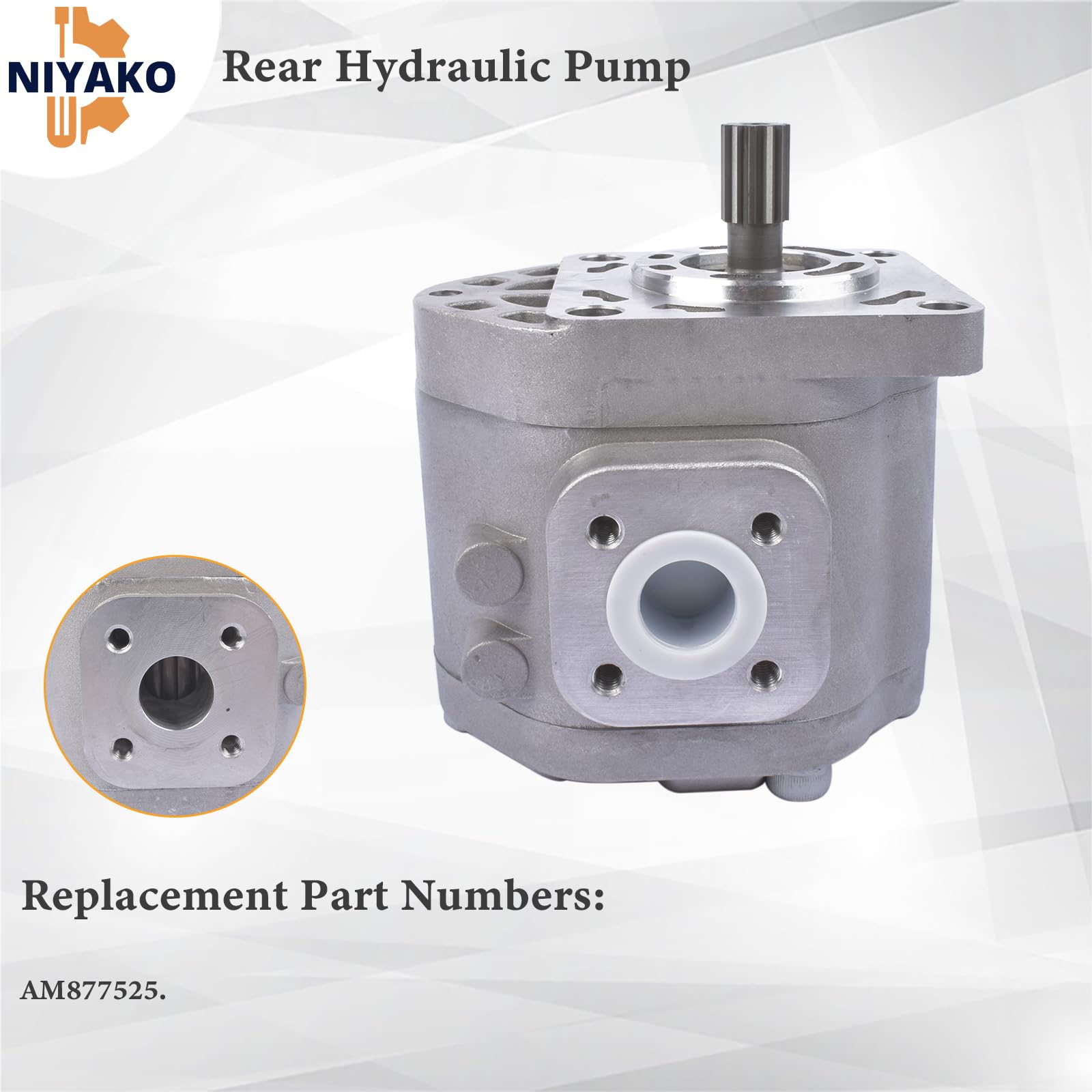 Snapklik.com : Rear Hydraulic Pump Replacement# AM877525 Fit John Deere ...