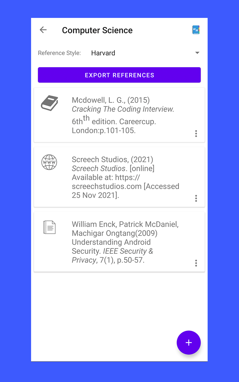 Reference Generator - App on Amazon Appstore