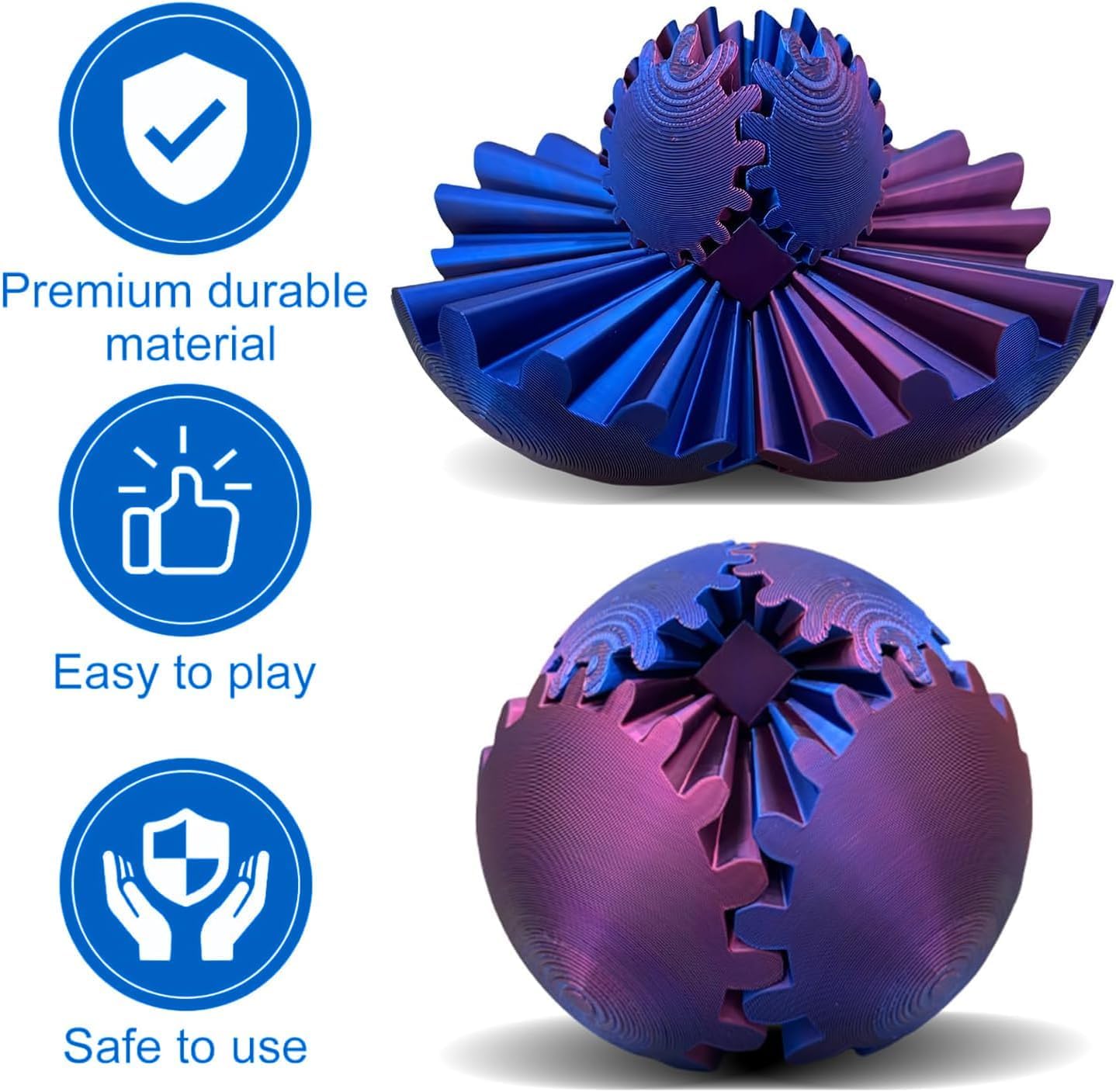 Snapklik.com : Gear Ball, Gear Sphere, 3D Printed Gear Ball Fidget Toy ...