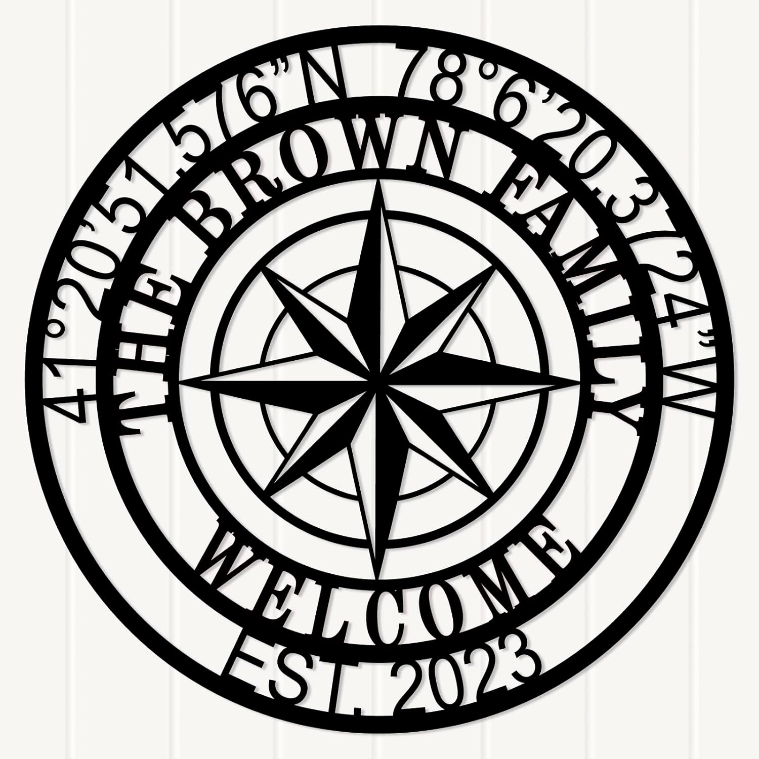 Amazon.com: Nautical Compass Wall Decor Sign Nautical Wall Decor Custom ...