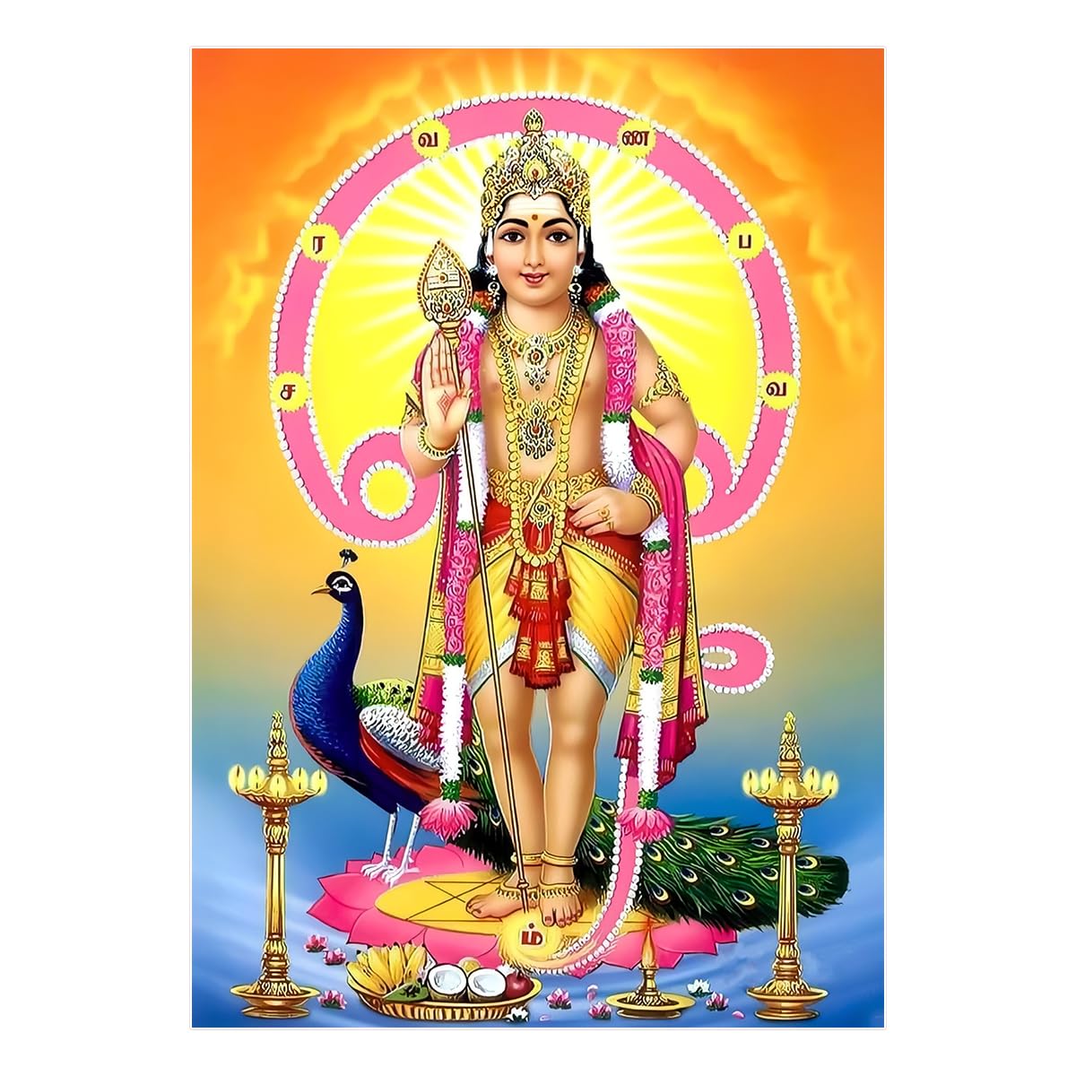 Murugan Wall Sticker - Lord Murugan Wall Poster - Om murugar Wall ...
