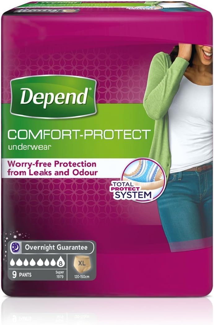 Depend, Comfort Protect Incontinence Pants for Women ExtraLarge Pants ...
