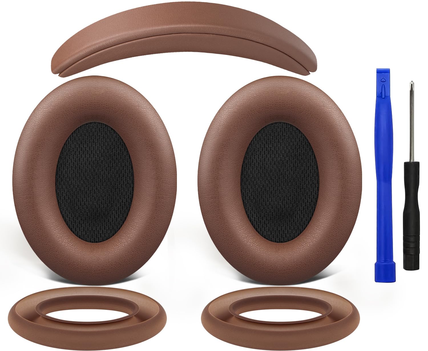 Amazon.com: SOULWIT Ear Pads Cushions + Headband + Silicone Earpads ...