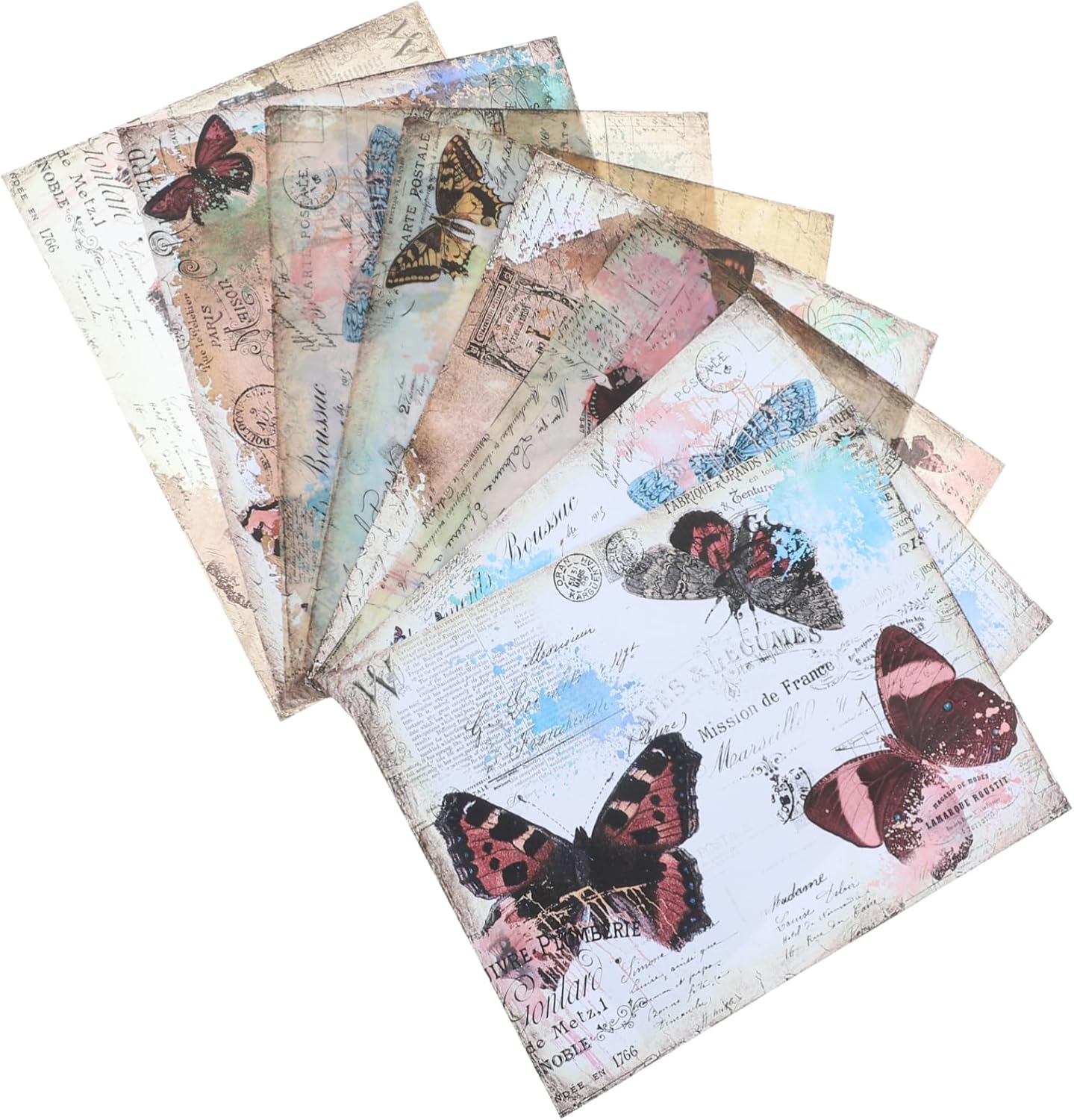 Amazon.com: Tofficu 16pcs Retro Handbook Stickers Scrapbook Rub on ...