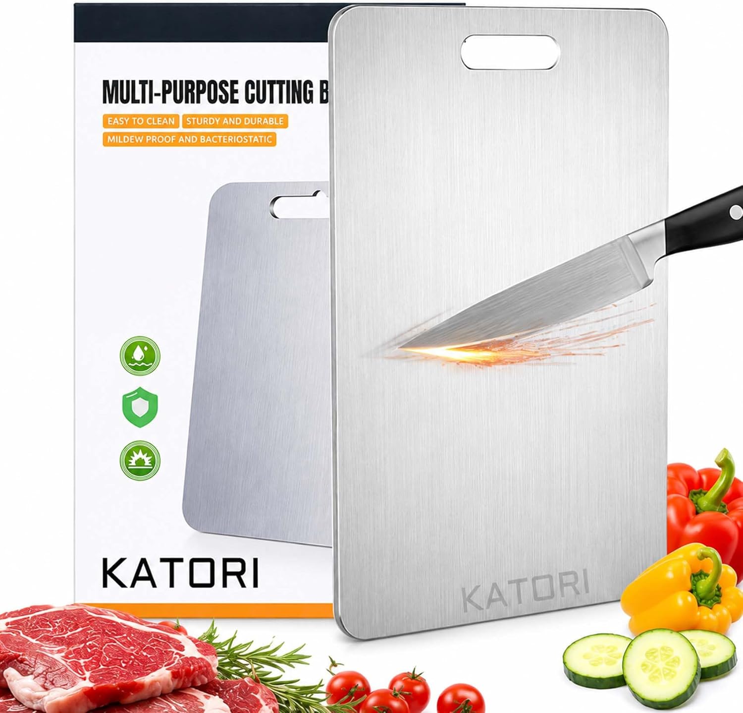 Amazon.com: Katori Titanium Cutting Board, 100% Pure Titanium Cutting ...