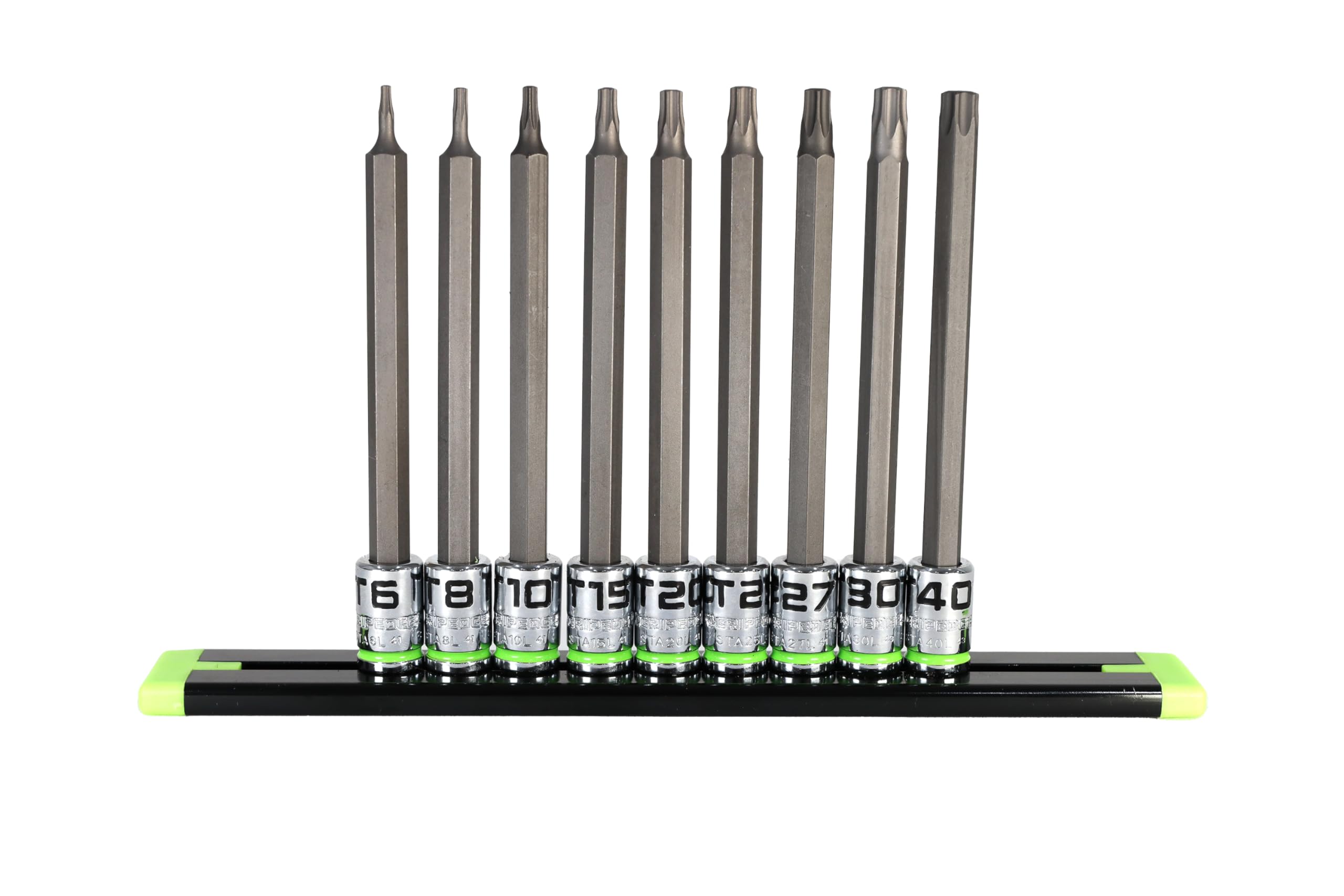 GRIPEDGE Tools | 9-PC 1/4" Drive Long RPT Star Driver Set | Sizes T6 ...