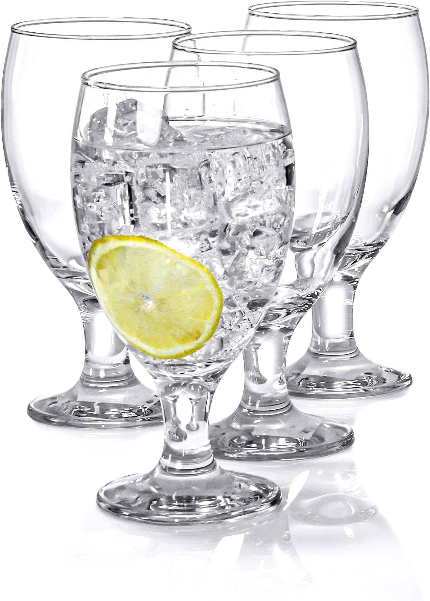 Amazon.com | Libbey Classic Goblet Beverage Glasses, Set of 4: Water ...