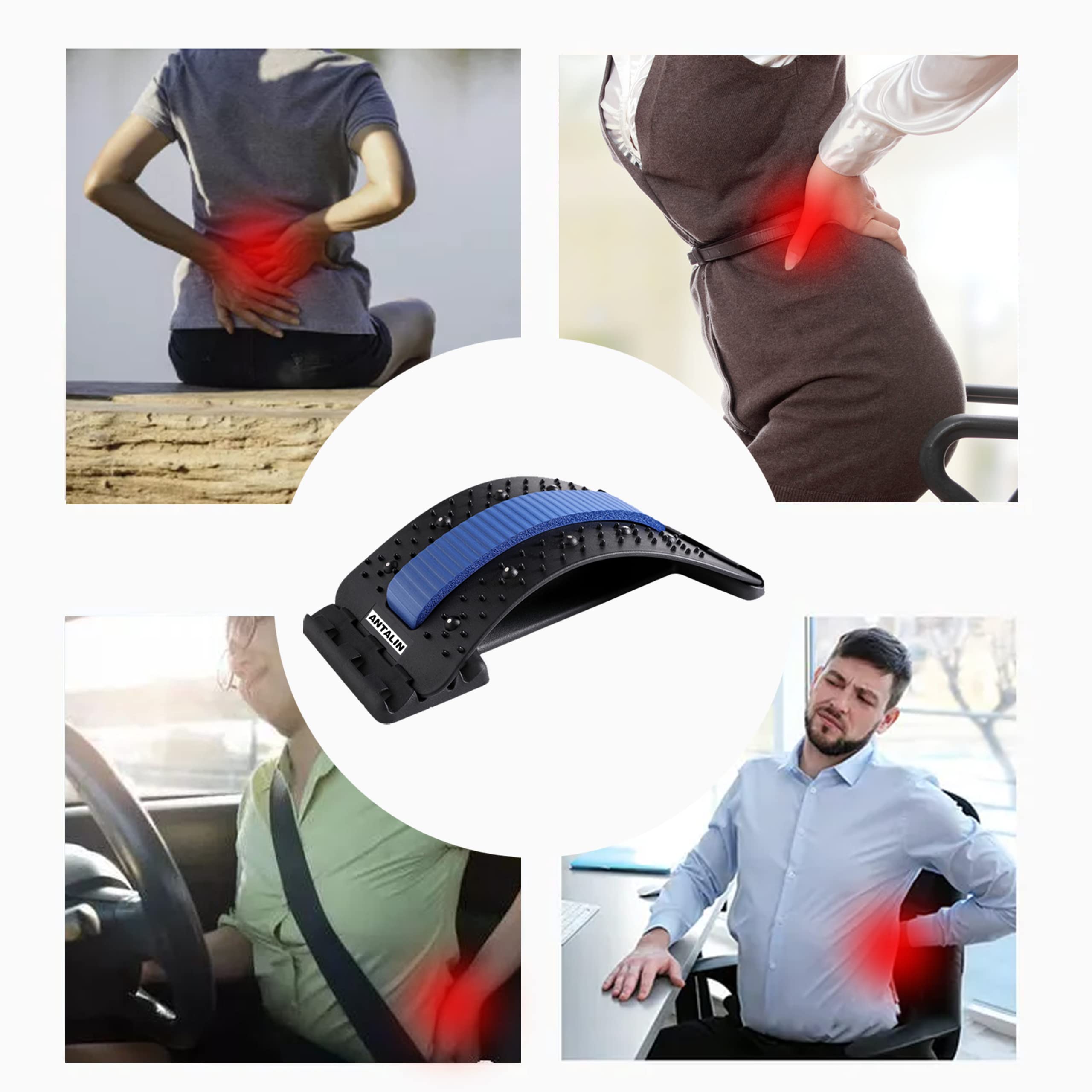 New Back Stretcher, Magnetic Acupressure Point Back Pain Relief Device ...