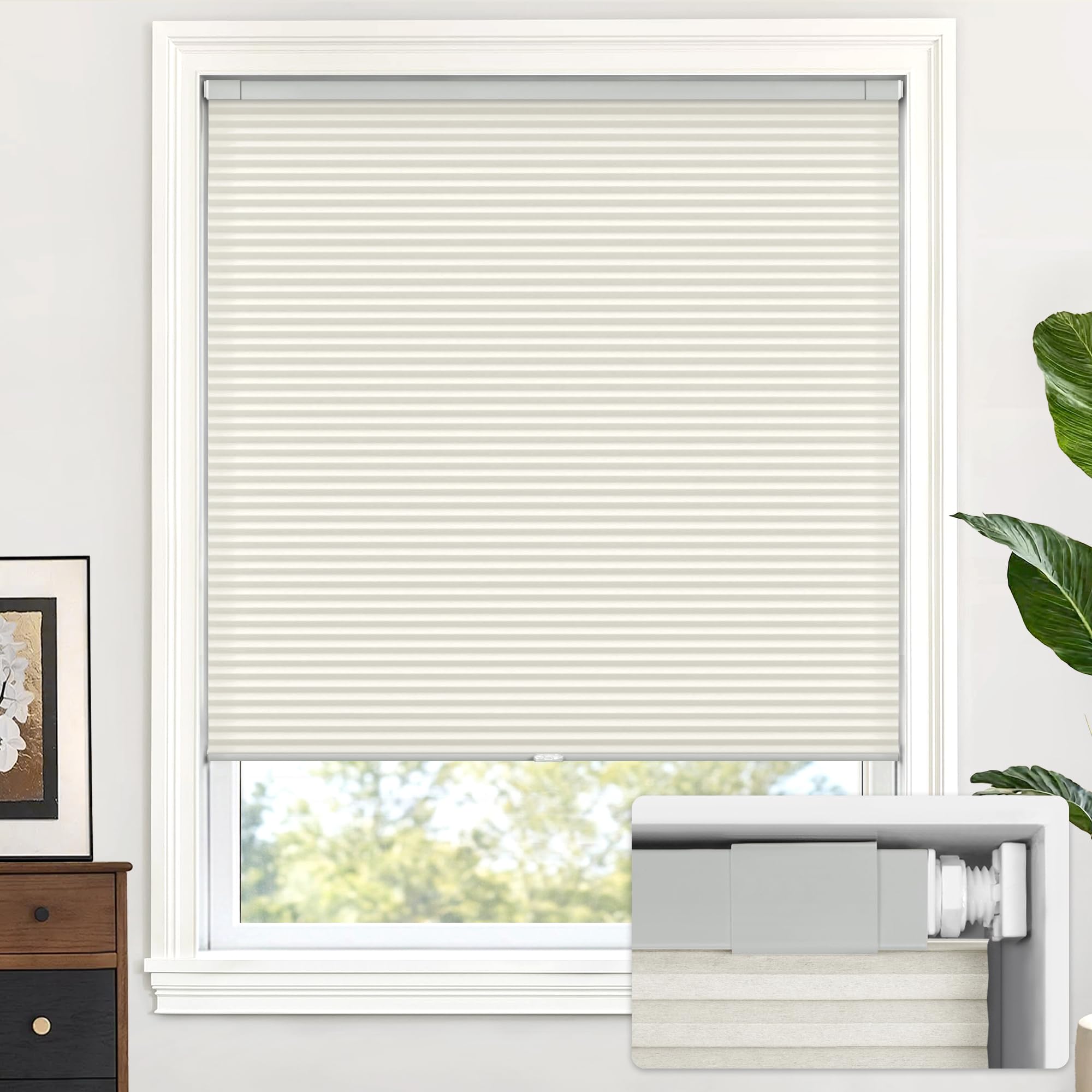 Snapklik.com : Cordless Cellular Shades, No Tools No Drill Light ...
