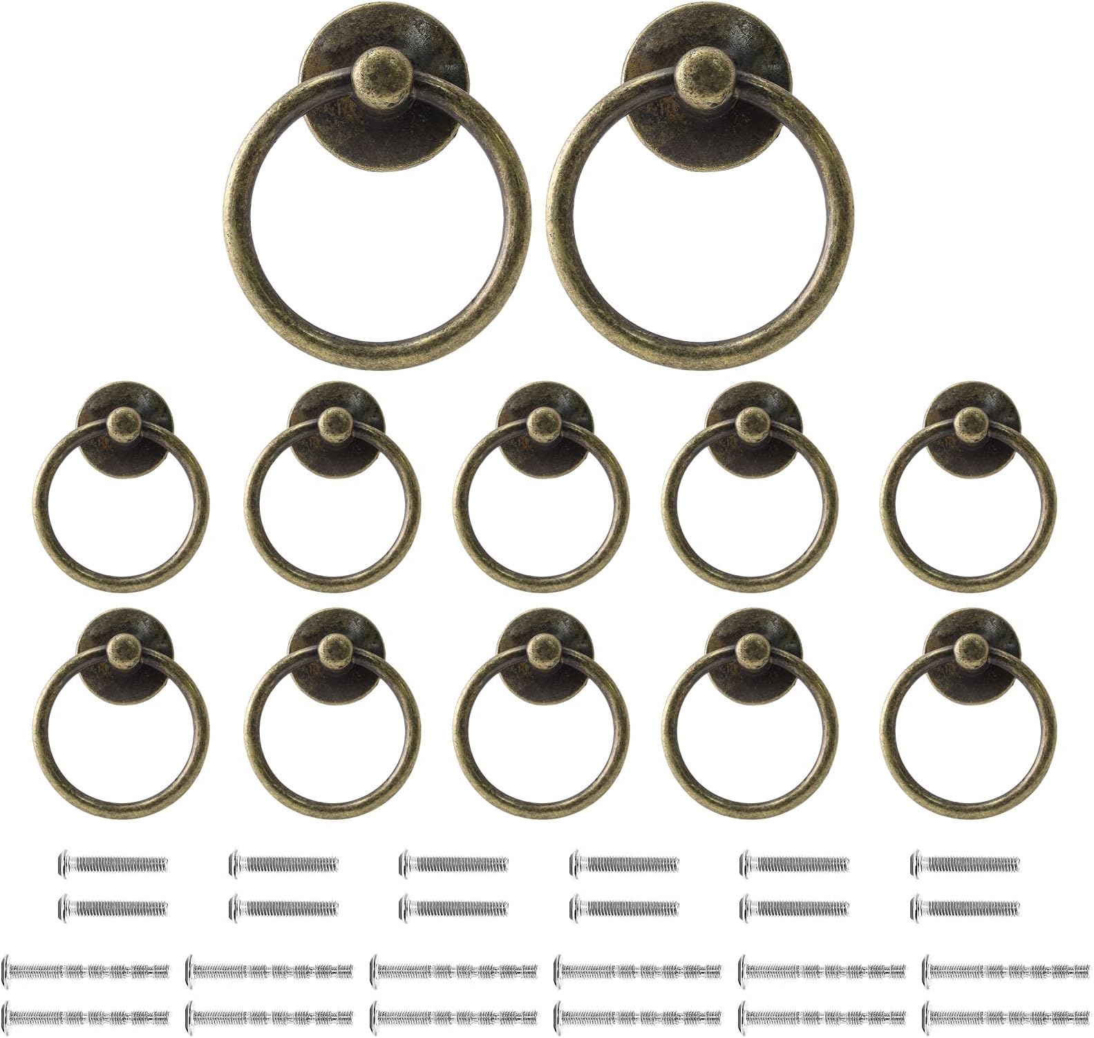 BAMI-LEE House Round Ring knob, 10pcs Ring Pull Handles for Dresser ...