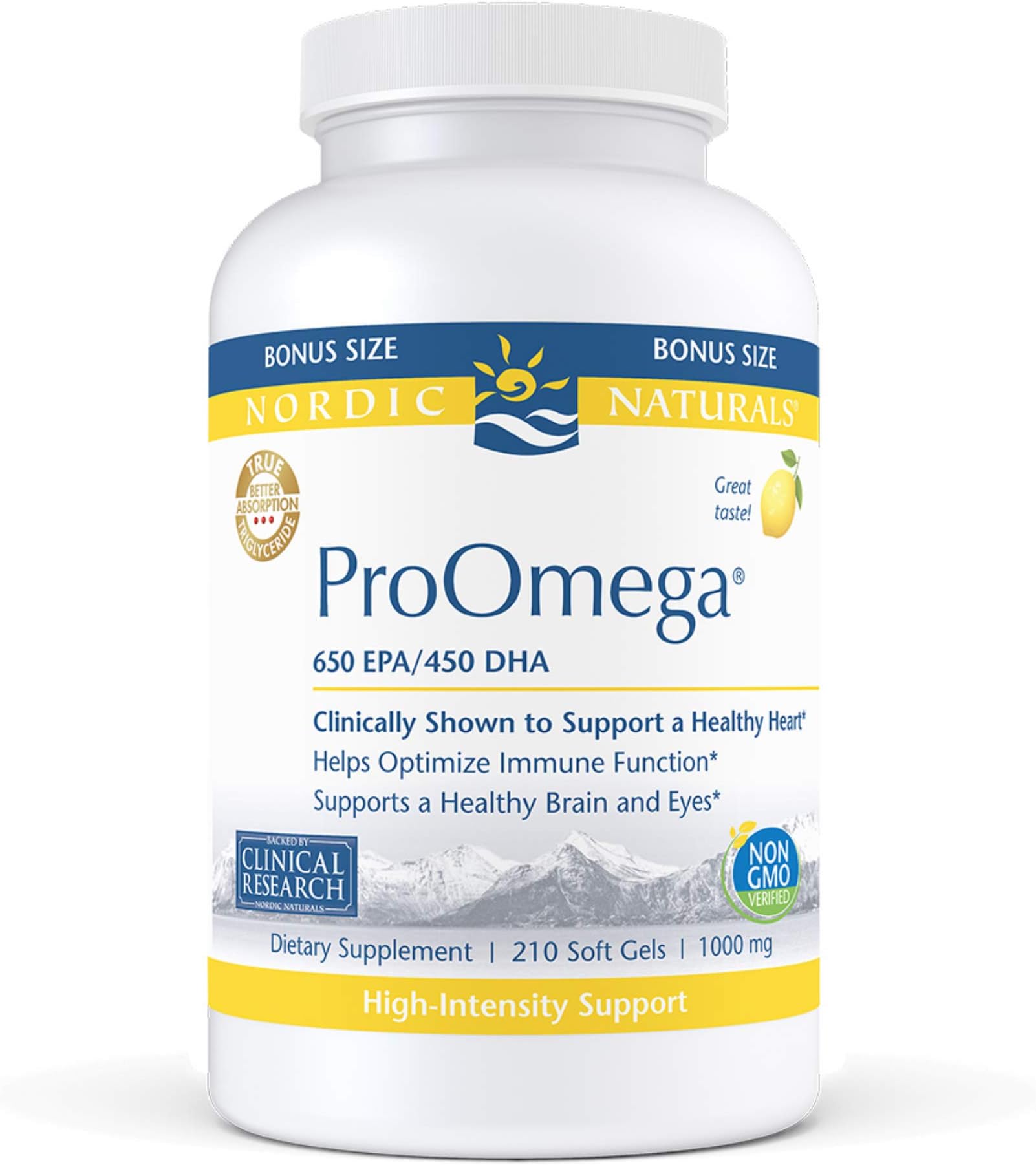 Amazon.com: Nordic Naturals ProOmega, Lemon Flavor - 210 Soft Gels ...