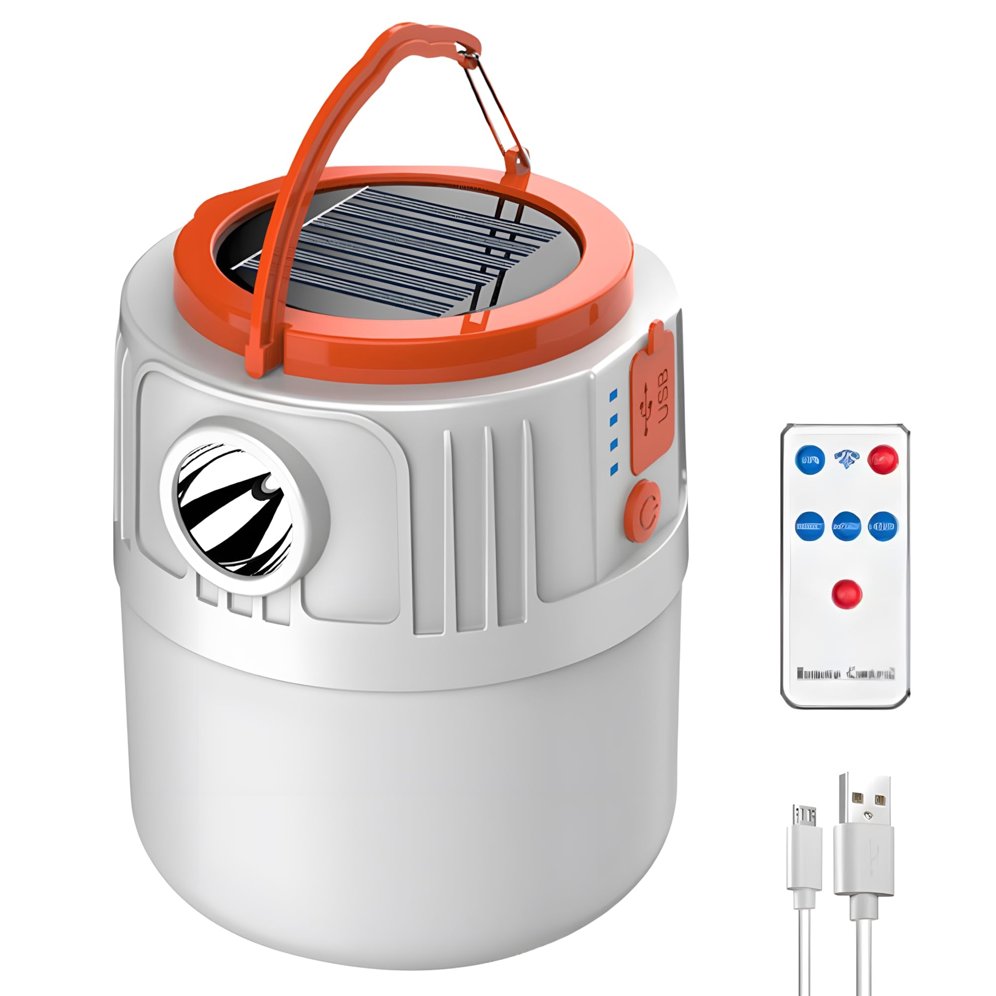 Amazon.com: 1200-3600mAH Lantern LED Solar Lamp, 5 Modes Rechargeable ...