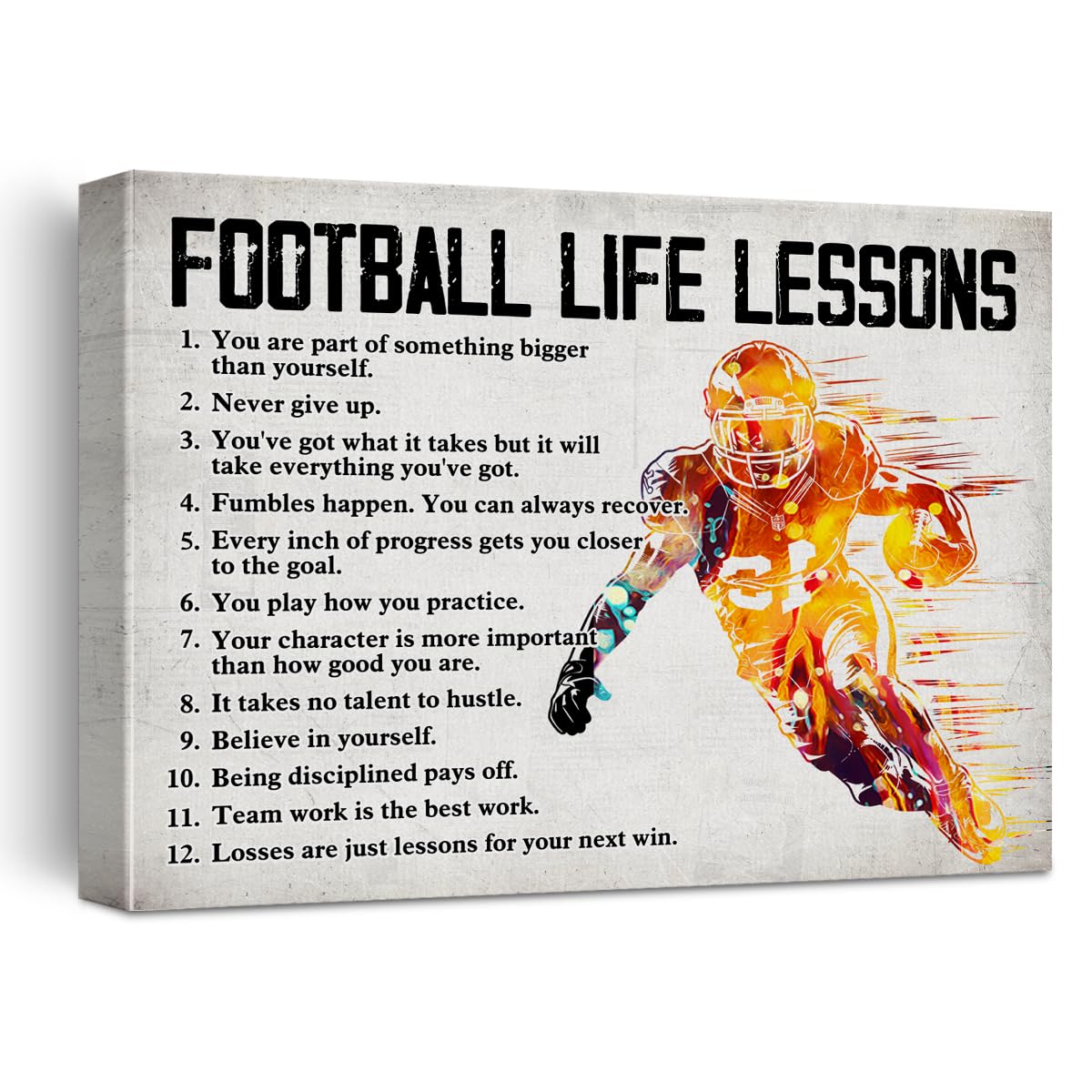 Amazon.com: Inspirational Football Wall Art for Bedroom Home Decor ...