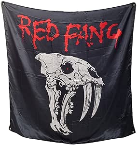 Amazon.com: Red Fang Skull Logo Fabric Poster 60" x 60": Posters & Prints
