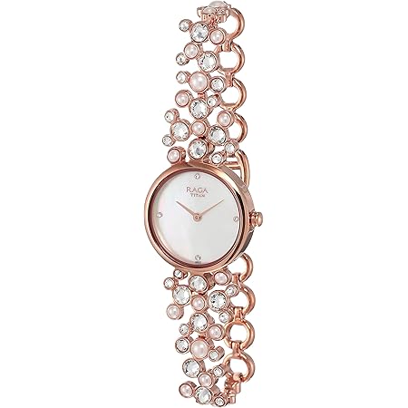 Titan Raga Moonlight Analog Mother of Pearl Dial Women's Watch ...