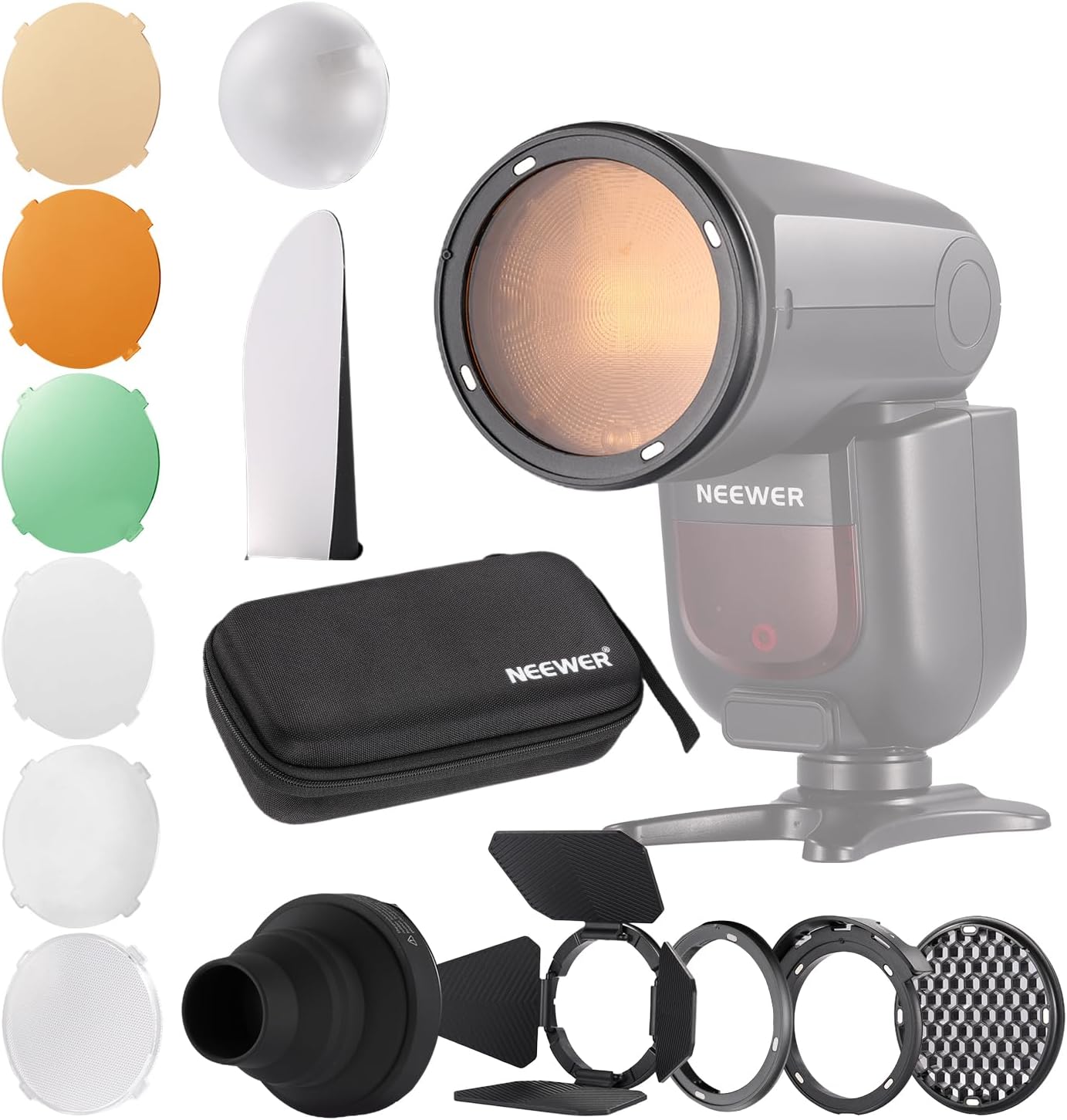 Amazon.com: NEEWER CRM2 Magnetic Accessories Kit for Round Head Flash Z1-C/N/S Z2-C/N/S/F Z2Pro ...