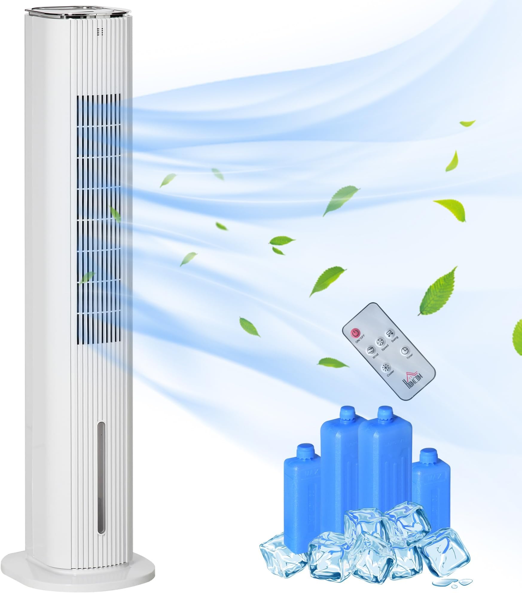 Amazon.com: HOMCOM 42" 3-In-1 Evaporative Air Cooler, Ice Cooling Fan ...