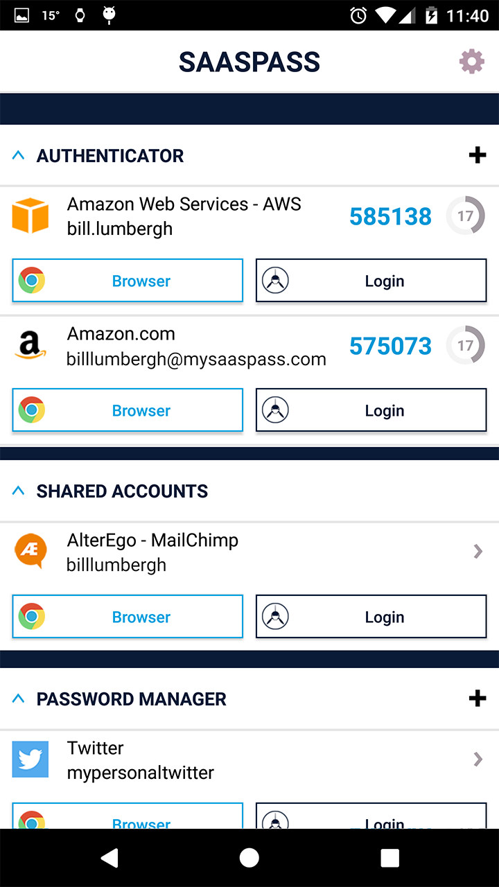 SAASPASS Two-Factor Authentication with Authenticator Two-Step Verification:Amazon.it:Appstore ...