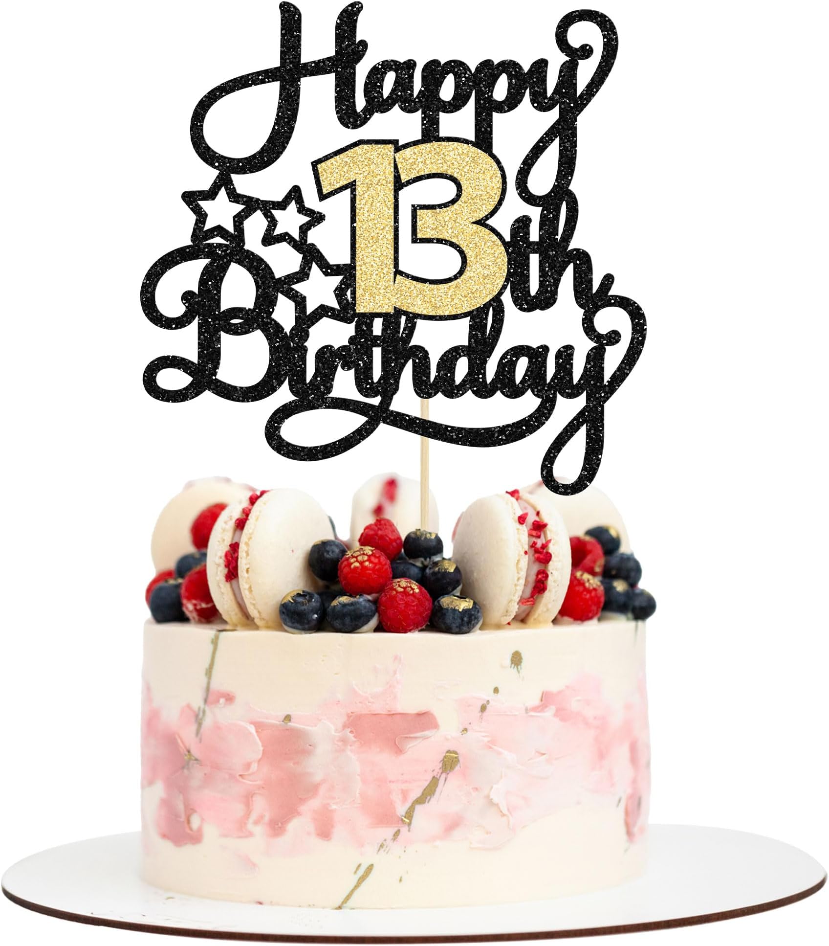 Amazon.com: 1 PCS 13 Official Teenager Cake Topper Glitter 13th ...