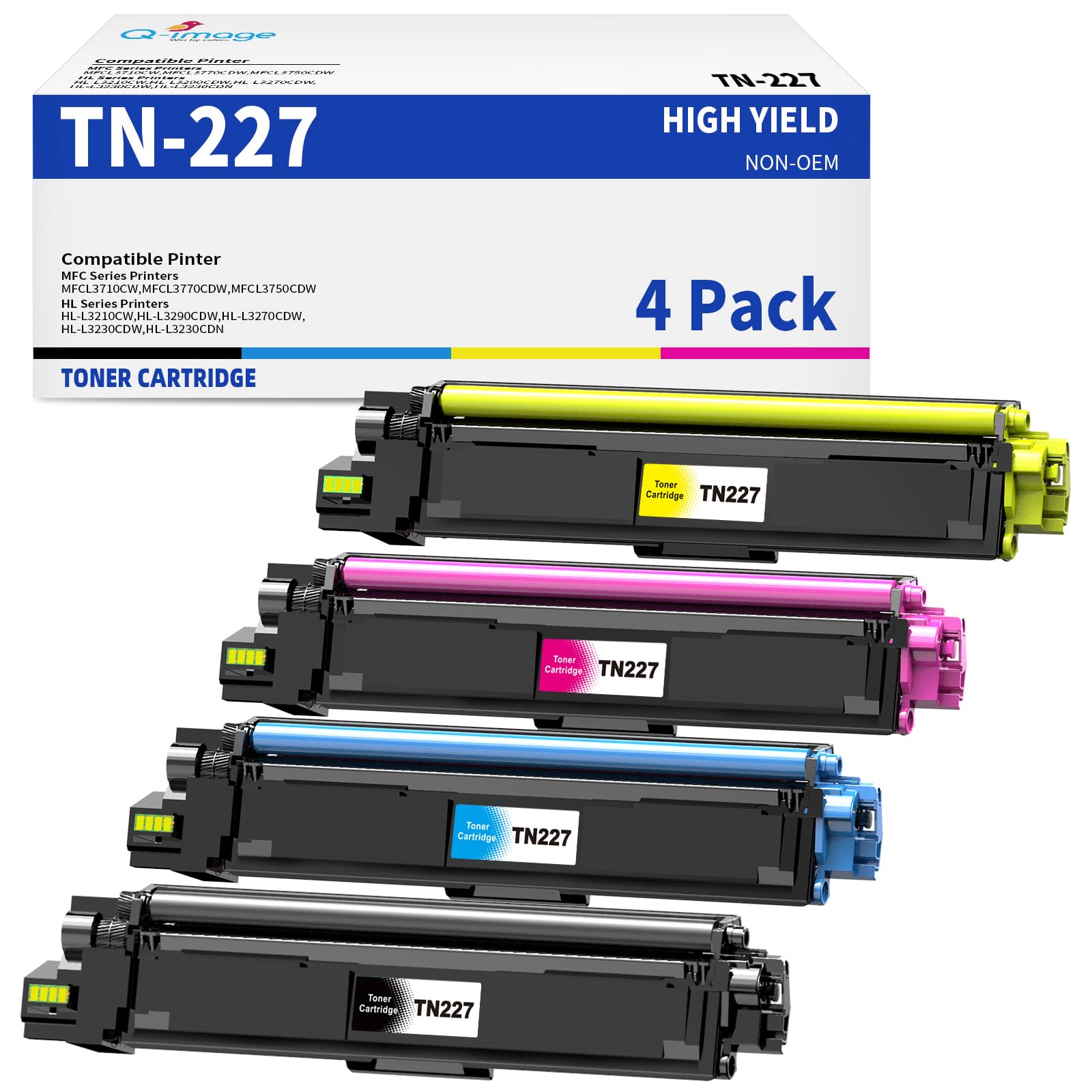 [with chip] TN227 Compatible Toner Cartridge Replacement for Brother ...