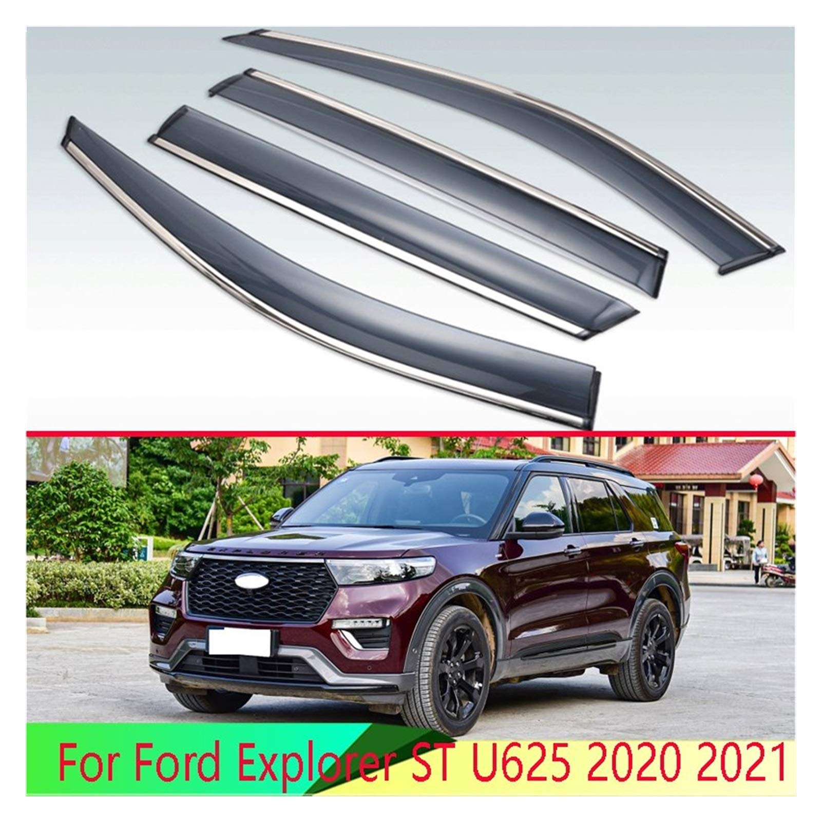 Buy ZLLD Deflectores de viento For Ford Explorer ST U625 2020 2021 ...