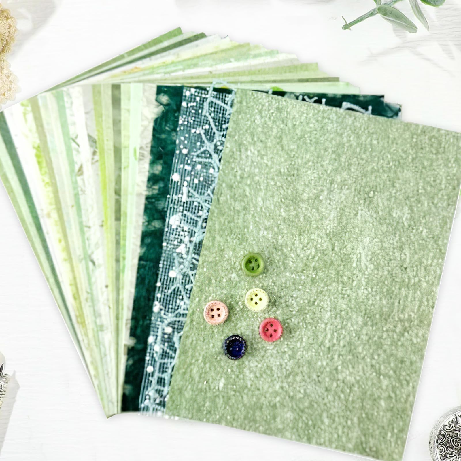 BendJoy® 26Pcs Textured Scrapbook Paper and Mesh Fabric Assorted Set ...