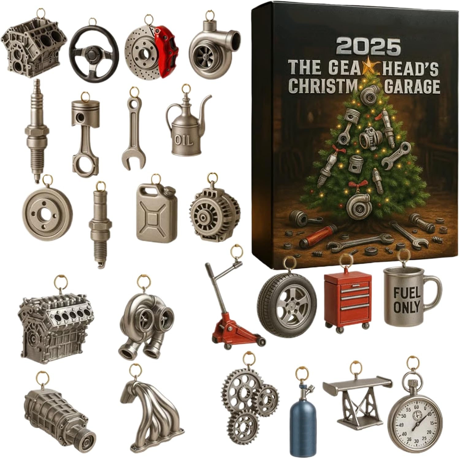 Doiyislem Countdown Kalender - 2D Acryl Garage Mit Festlichem Design 24 ...