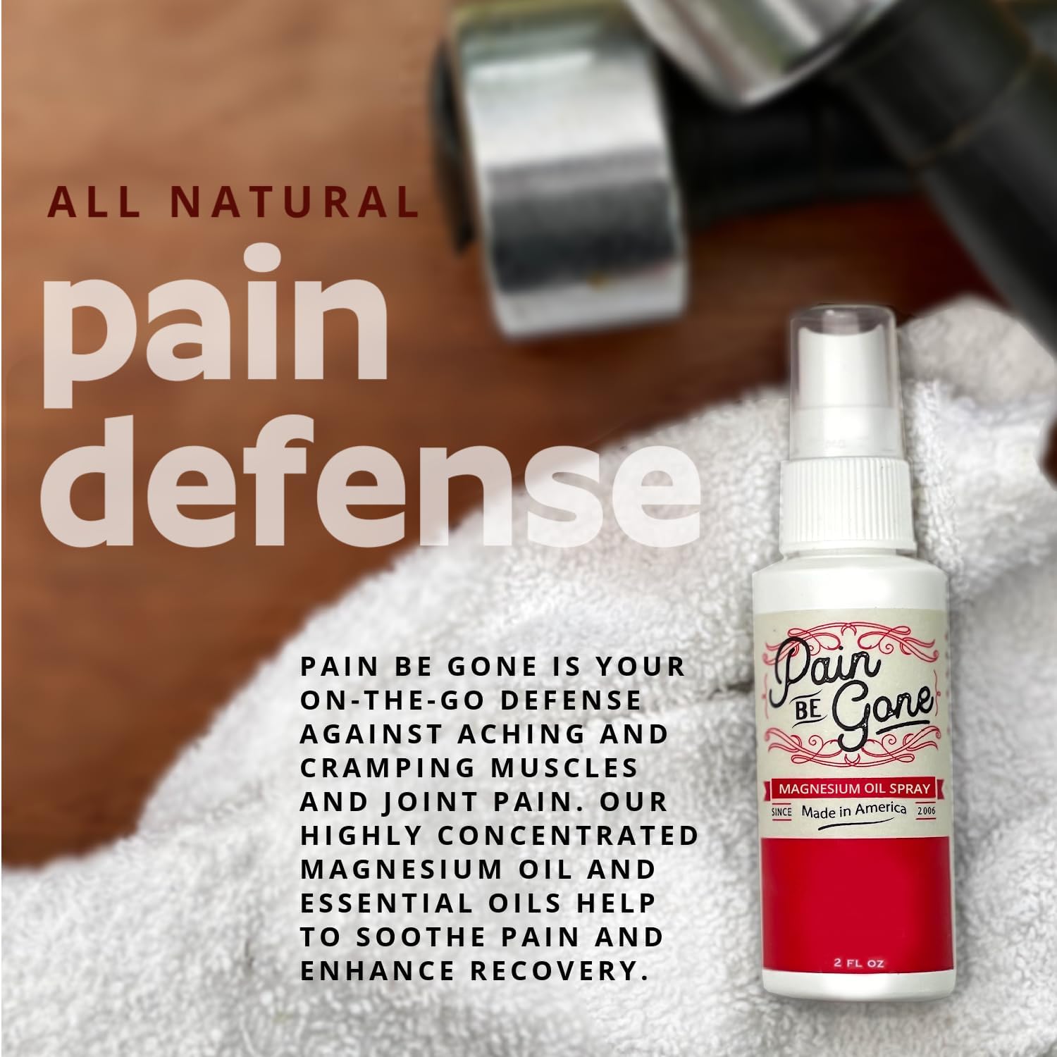Pain Be Gone – Spray de aceite de magnesio para calmar dolores y ...