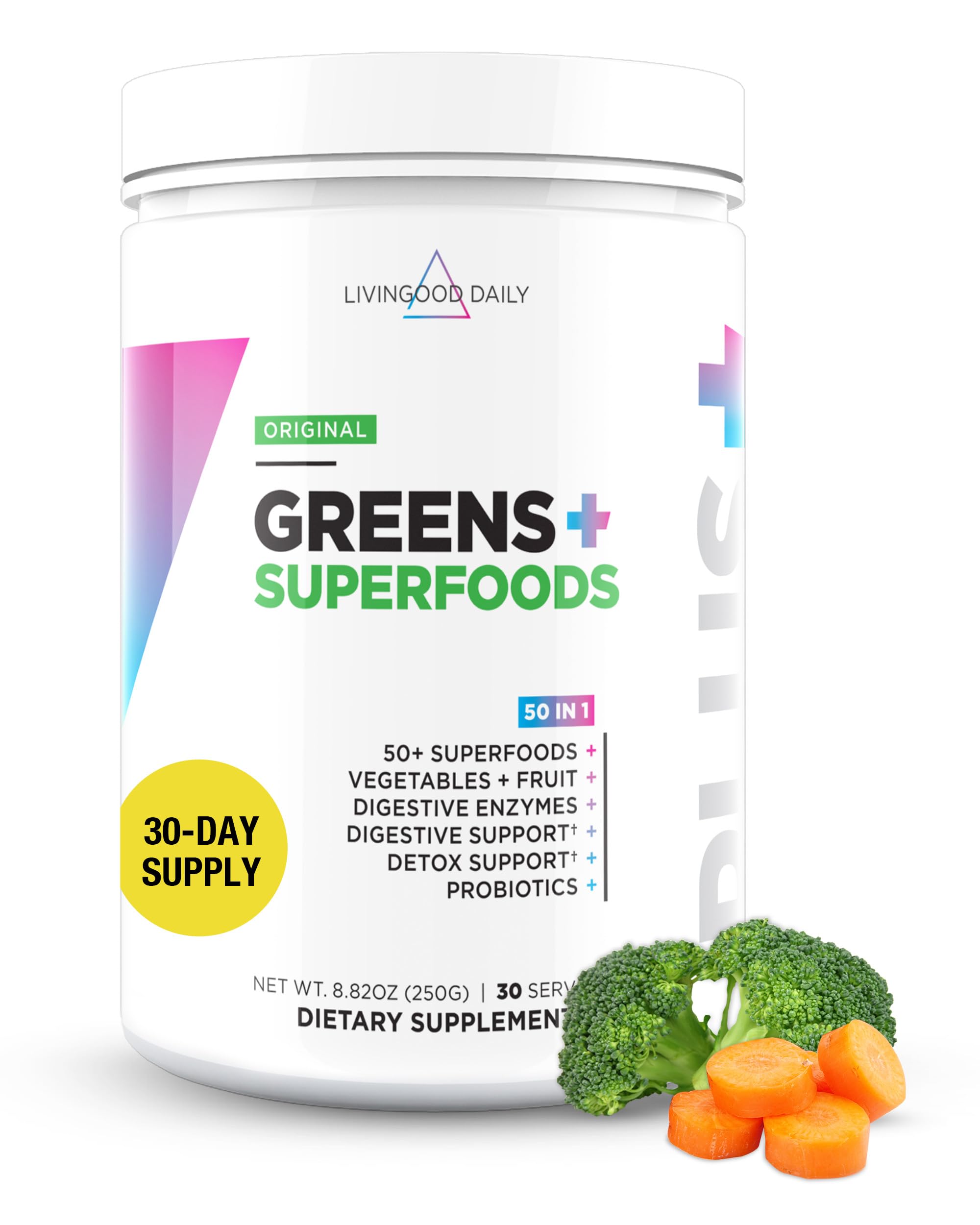 Amazon.com: Livingood Daily Greens Superfood Powder (Original) - Super ...