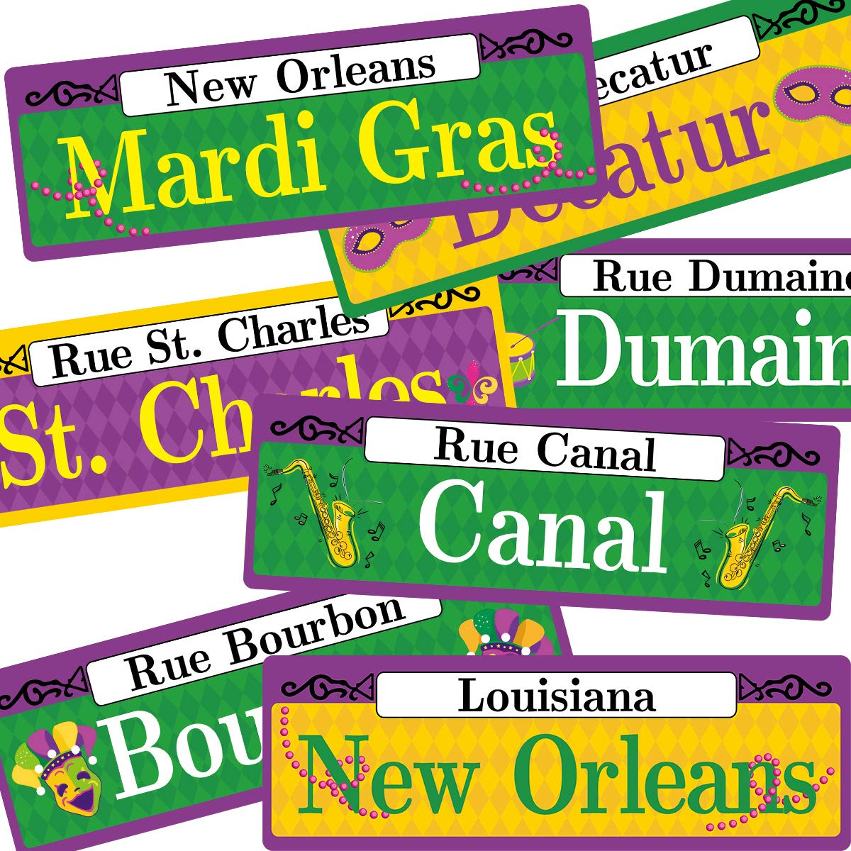 Mardi Gras Bourbon Street Signs