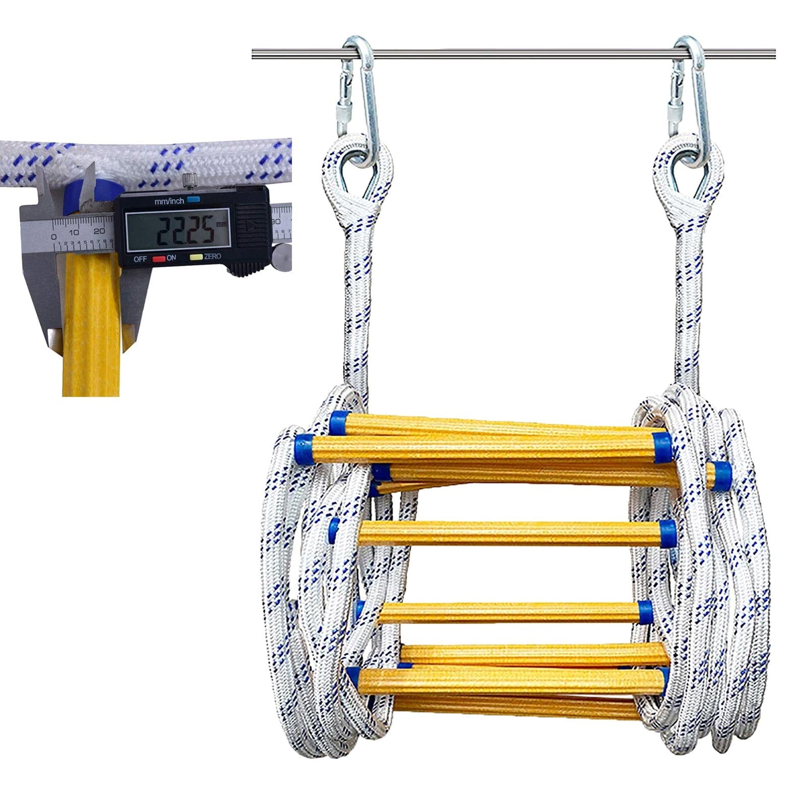 Buy Fire Escape Ladder 2 Story,Flame Resistant Rope Ladder,Safety ...