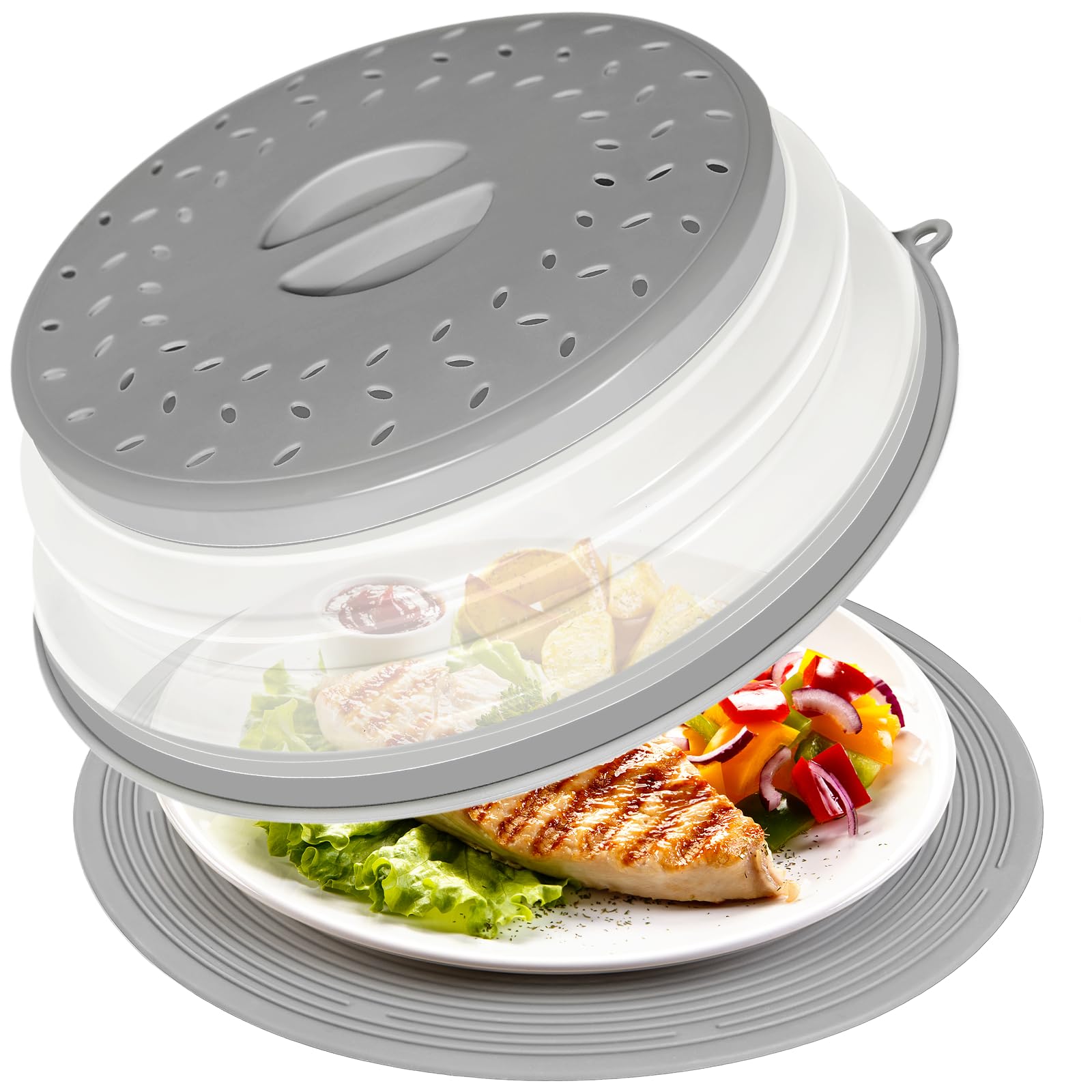 Amazon.com: CasaCulina 2 In 1 Microwave Splatter Cover & Silicone Mat ...