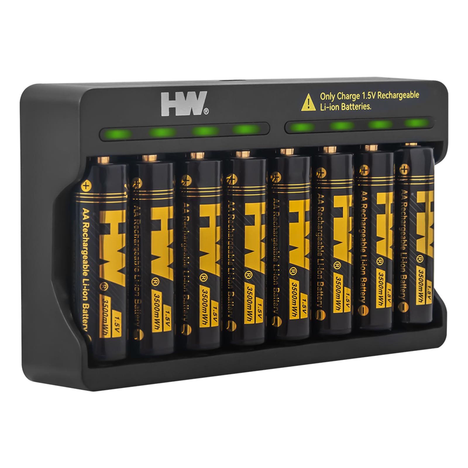 Amazon.com: HW Rechargeable Lithium AA Batteries, 8 Pack 1.5V 3500mWh ...