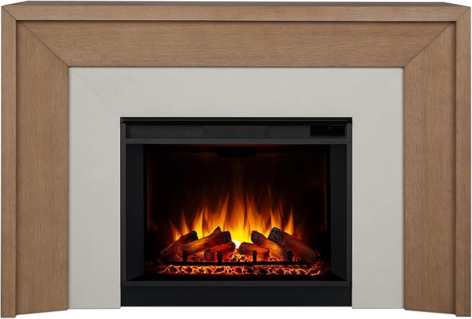 Amazon.com: Real Flame Brooks 64” Grand Electric Fireplace with Mantel ...