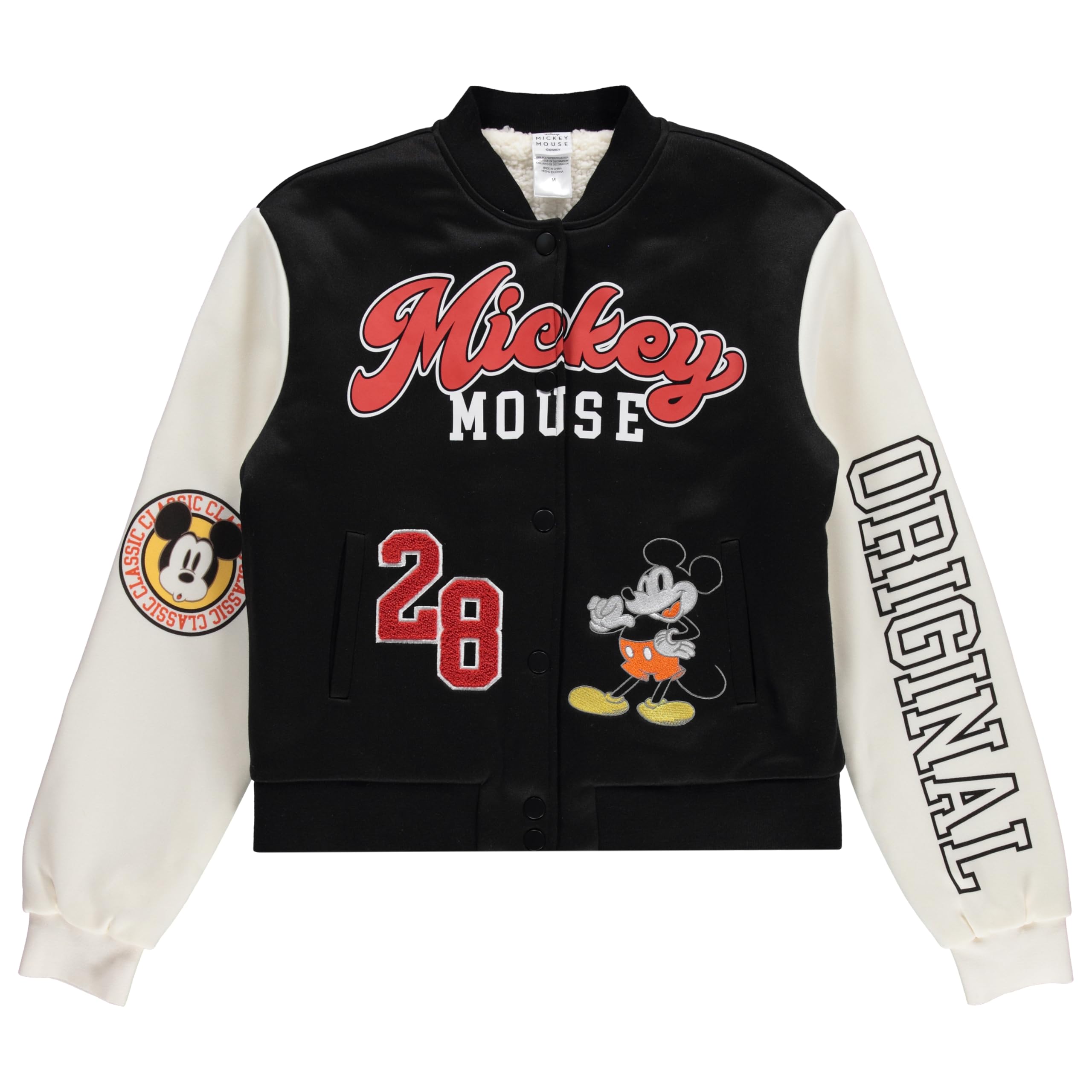 Amazon.com: Ladies Mickey Mouse Bomber Jacket - Ladies Classic Mickey ...