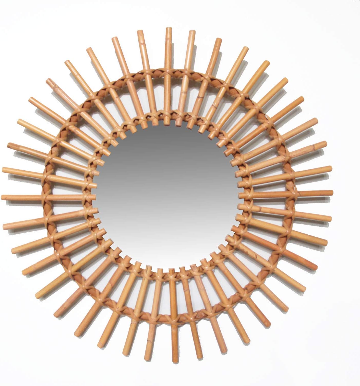 Amazon.com: Natural Rattan Sun Wall Mirror : Home & Kitchen