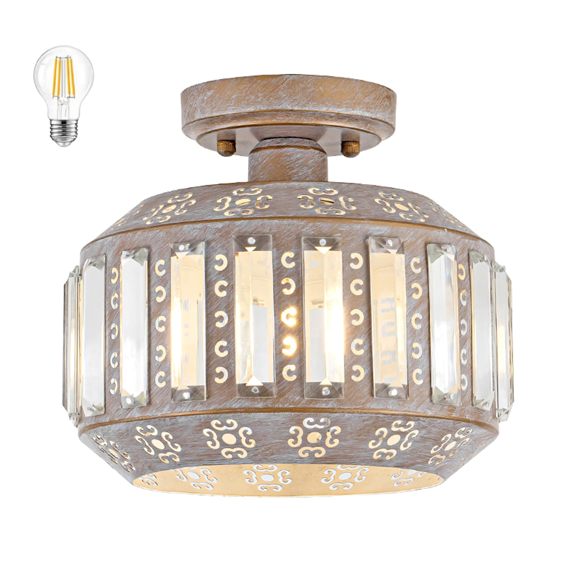 Zlepmlla Ceiling Light Fixture Farmhouse Vintage Light Fixture Ceiling ...