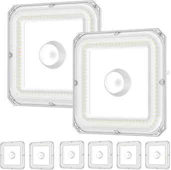 8Pack LED Canopy Light 100W 80W 60W Adjustable, 13500LM 4500K 5000K ...