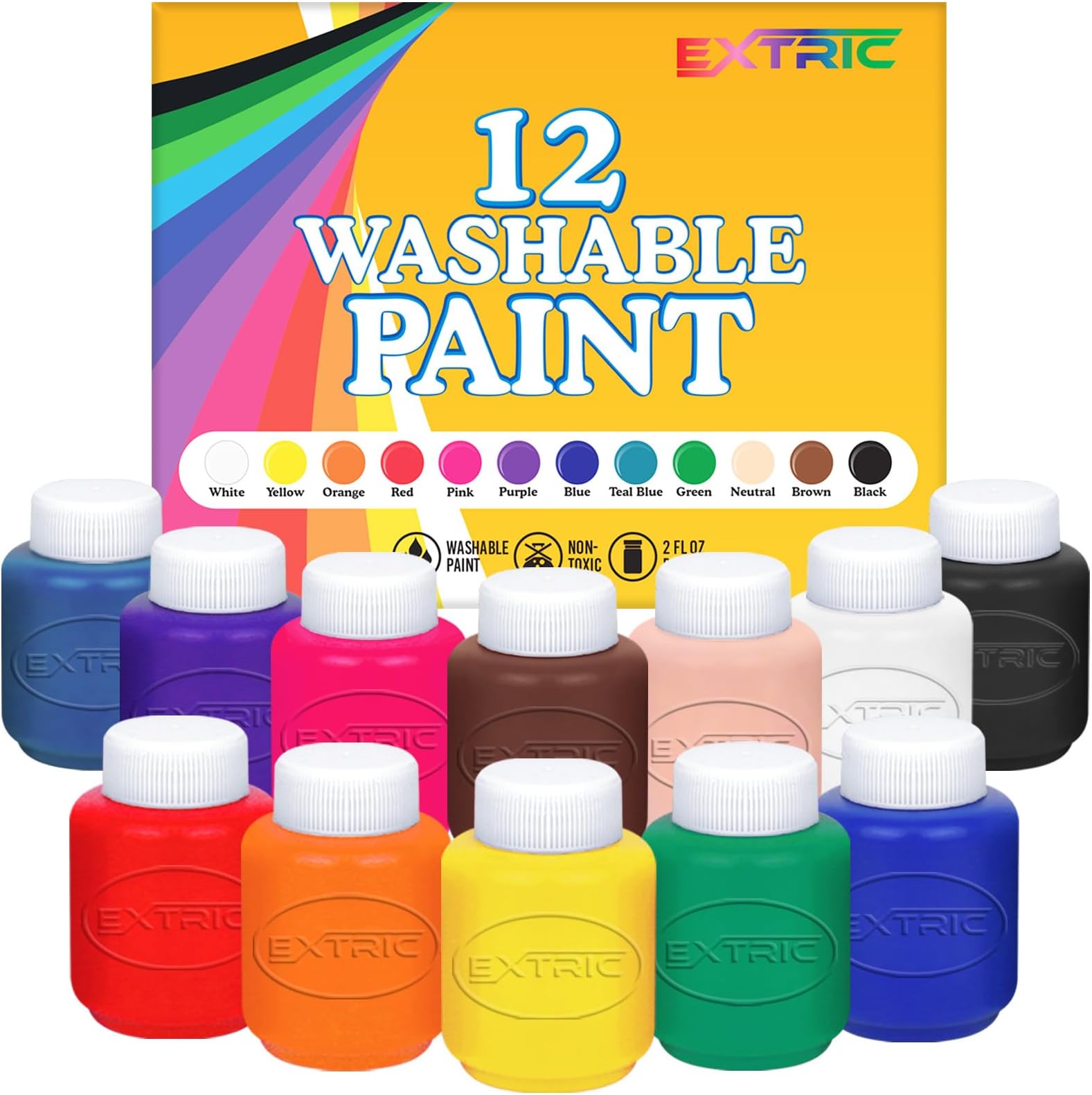 Amazon.com: Crayola Washable Kid's Paint, Assorted Colors, Pack of 10 ...