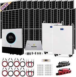 Amazon.com : 20KW Off Grid Solar System Complete Kit,Energy Storage ...