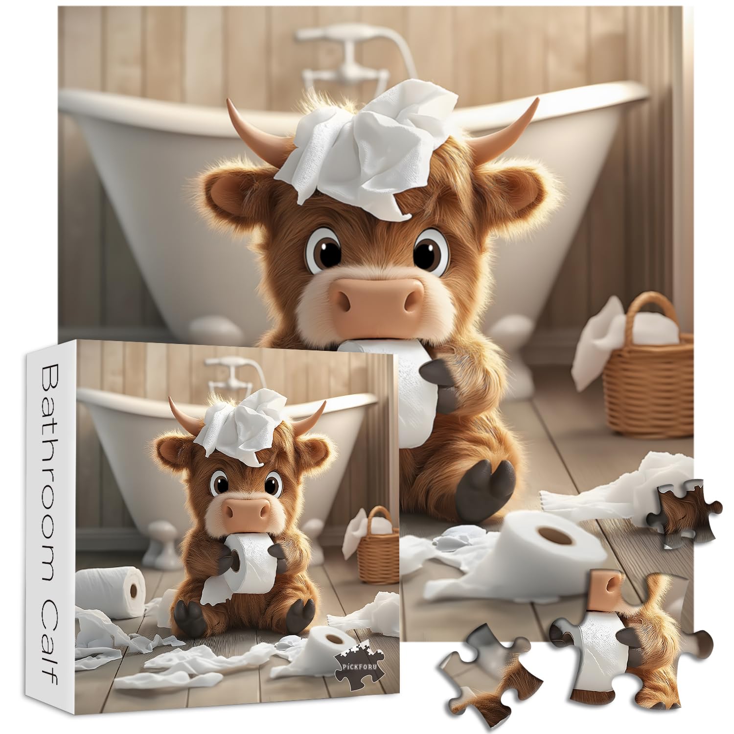 Snapklik.com : Highland Cow Puzzles For Adults 1000 Pieces,Cute Cow ...