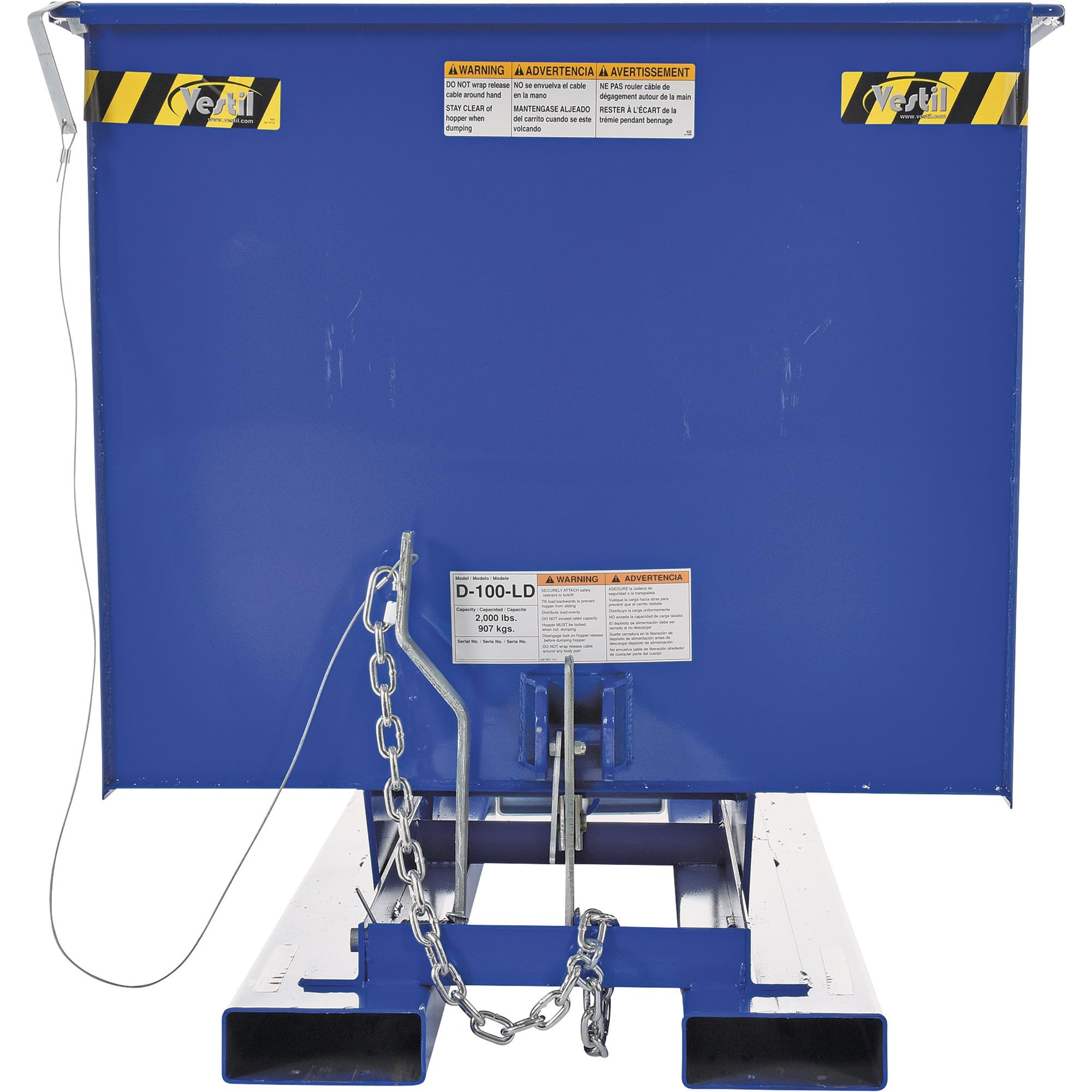 With Wheels Light Duty Self-Dump Hopper .50 Cubic Yard 2000 Lb Blue D ...