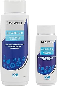 Growell Shampoo Extra care for thinning hair Value pack, 500ml + 200ml ...
