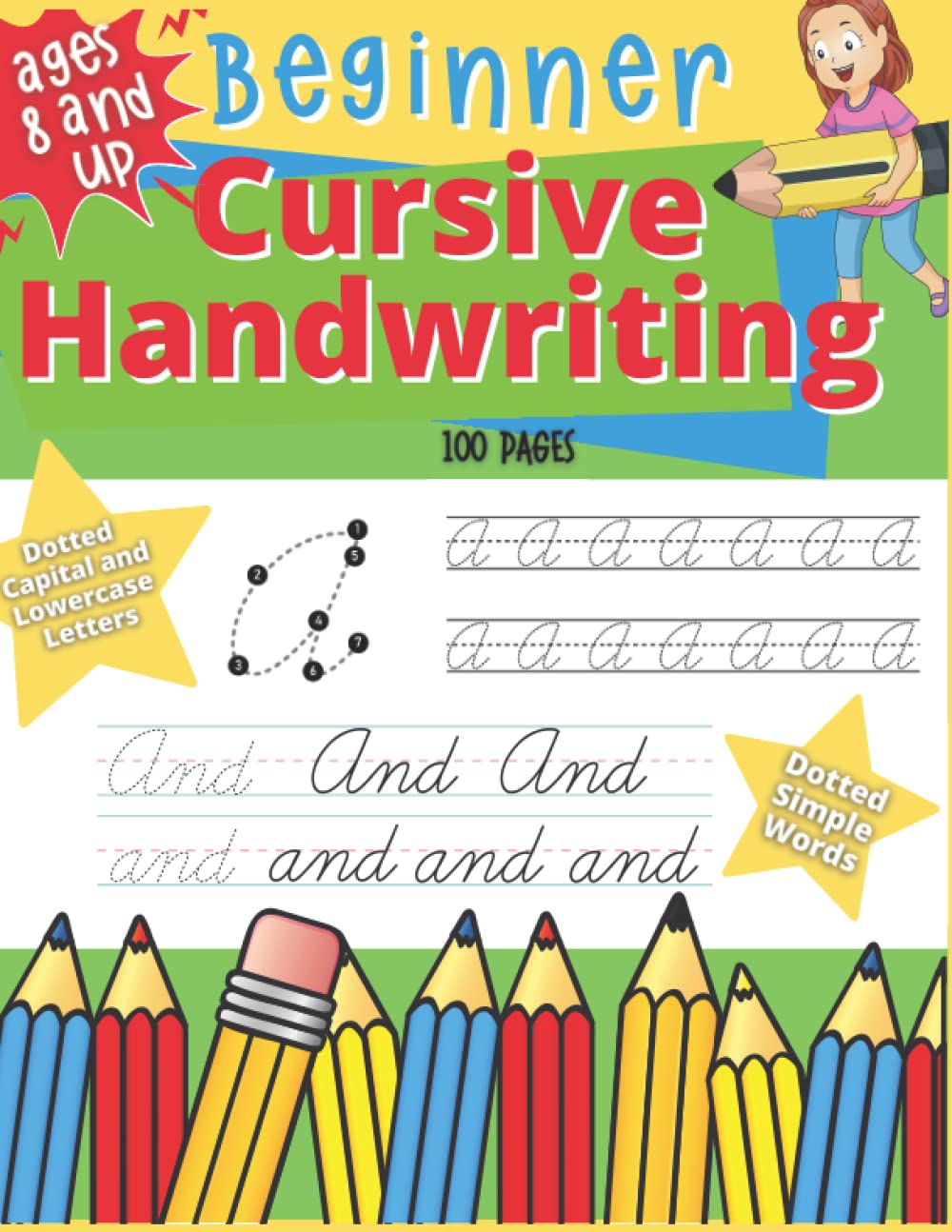 Beginner Cursive Handwriting Workbook Learn To Trace Uppercase And ...