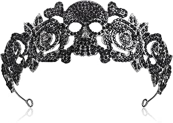 Amazon.com: Flyonce Halloween Skull Crown, Day of the Dead Headband ...