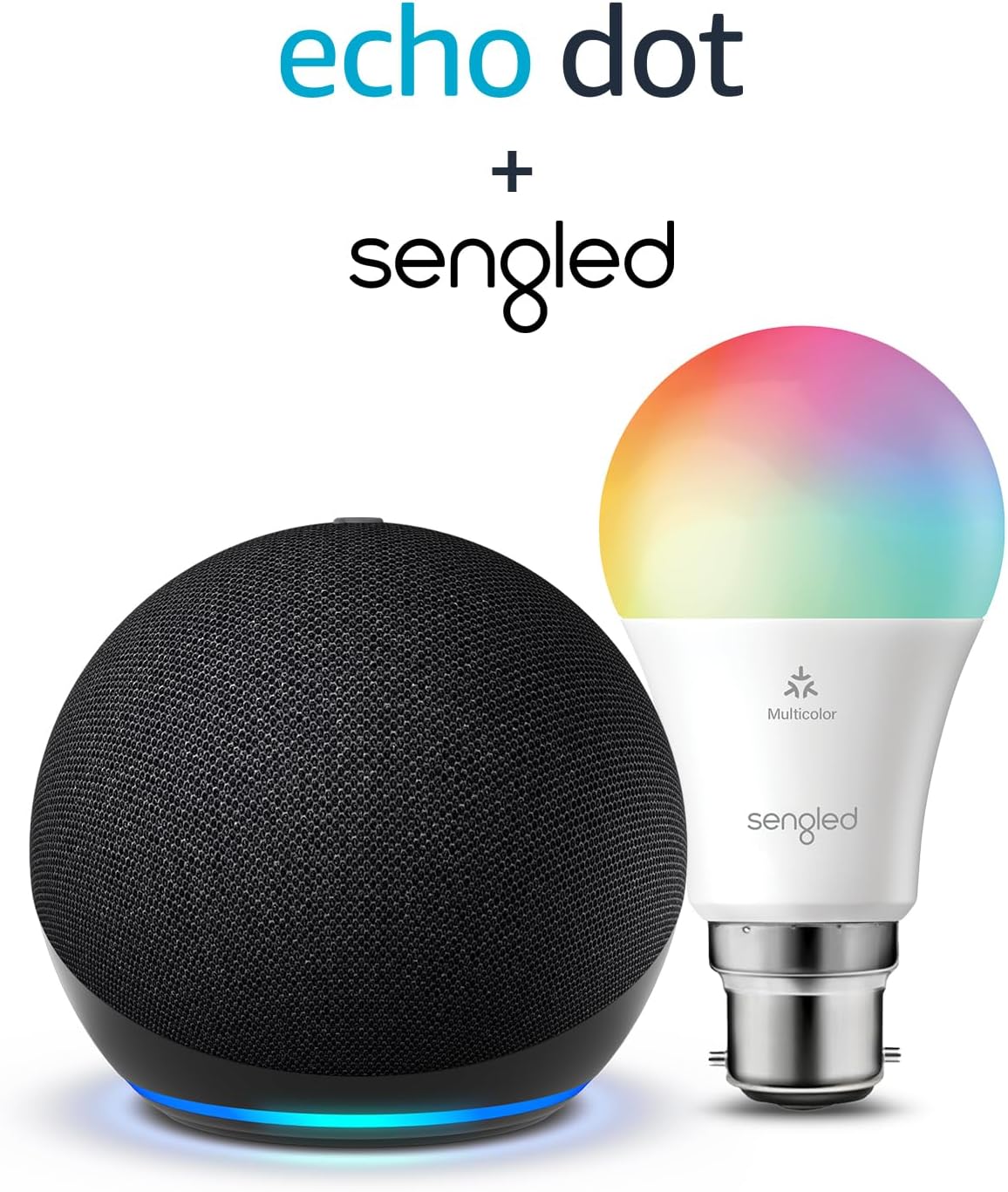 Echo Dot (5th generation, 2022 release) | Charcoal + Sengled LED Smart ...